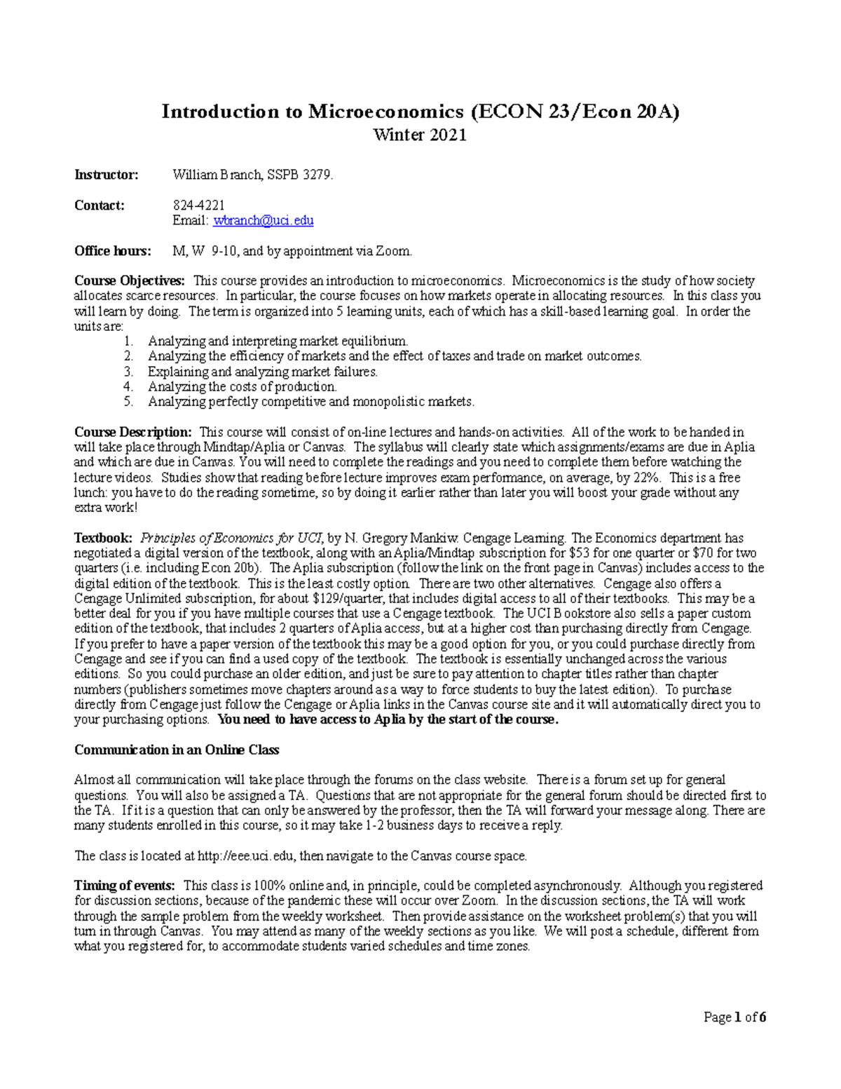 Econ20a online W21 pandemic - Introduction to Microeconomics (ECON 23 ...