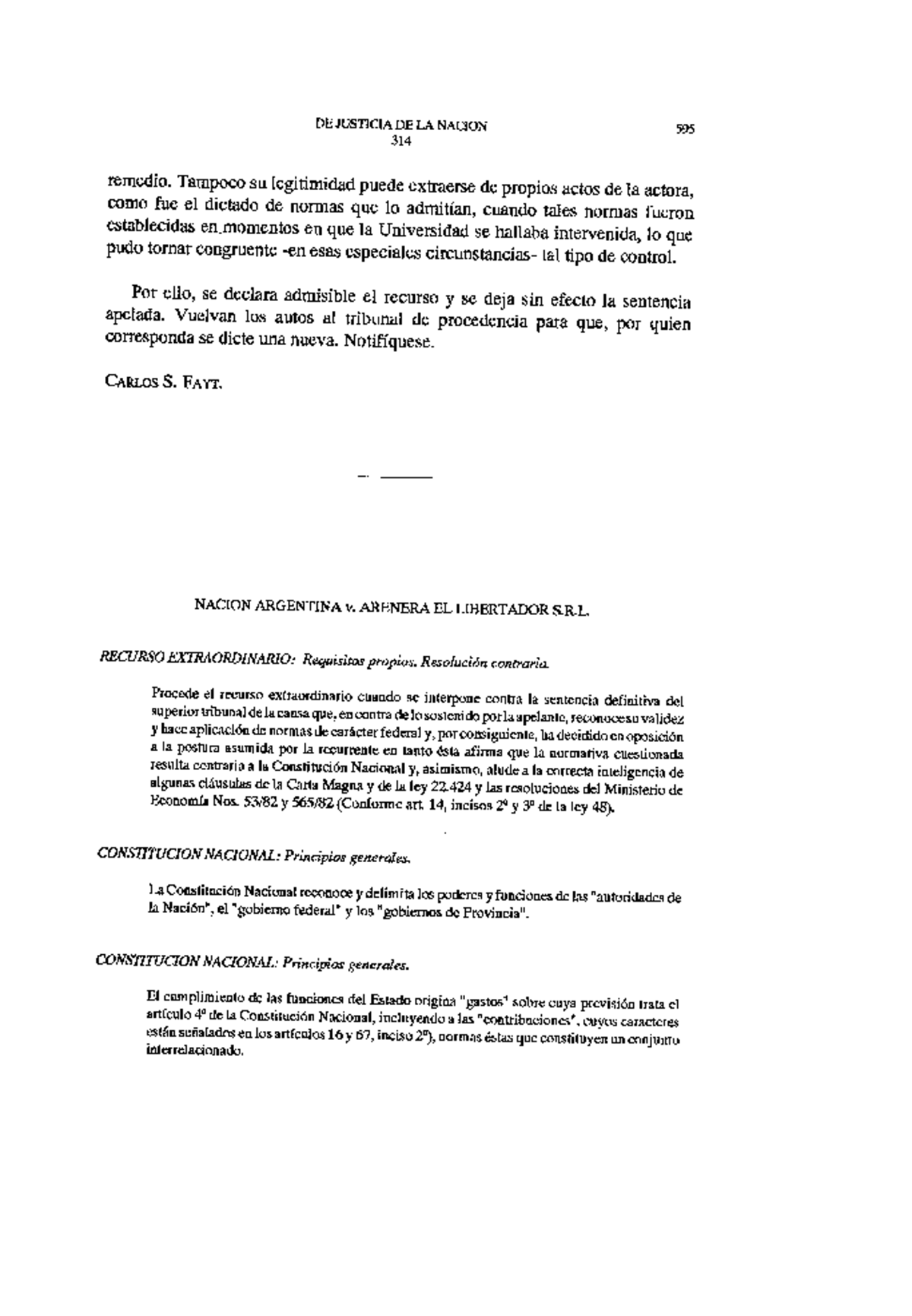 Análisis de Fallo Estado Nacional c. Arenera El Libertador SRL - CSJN ...