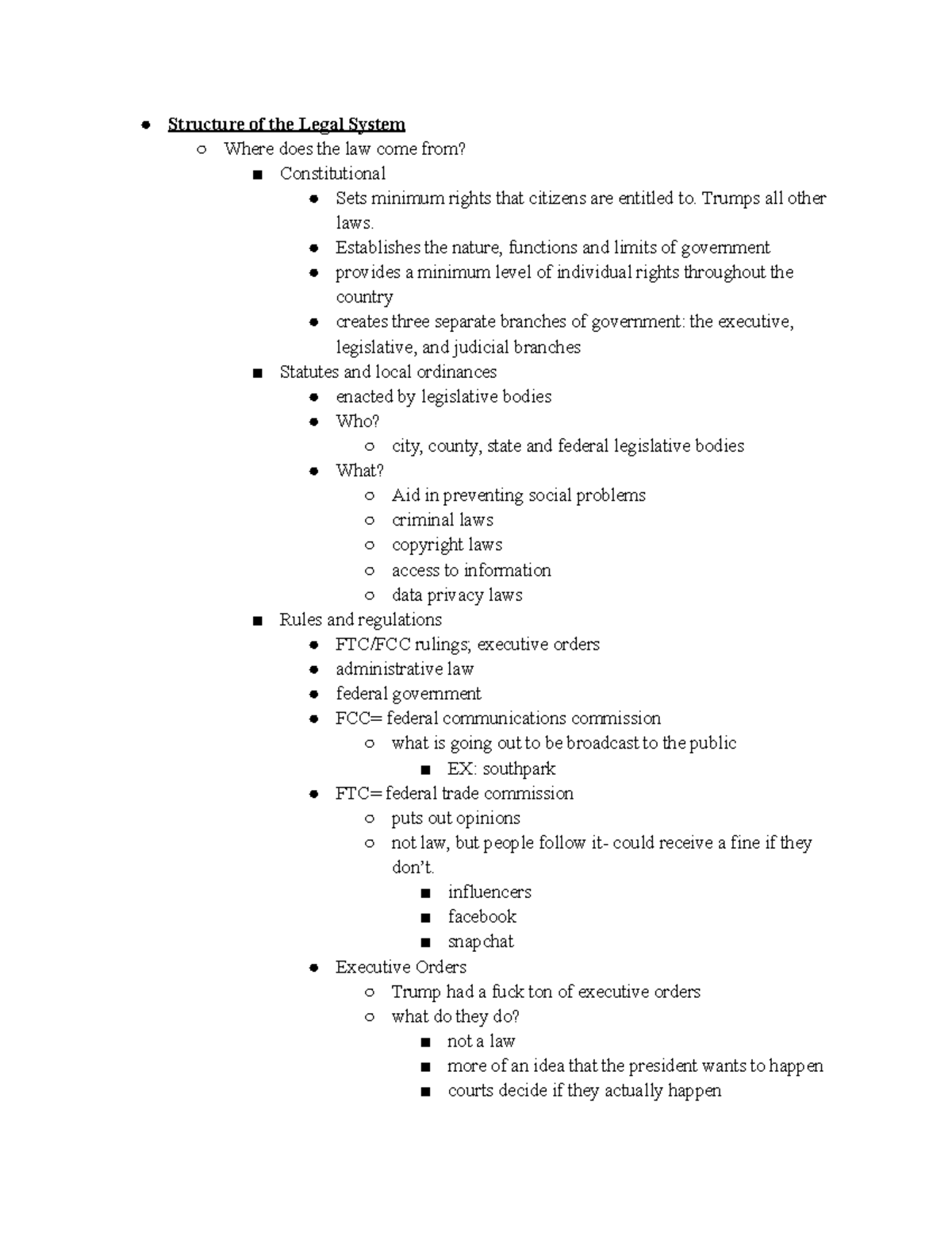 COM LAW 101: Structure of the Legal System & Defamation Insights - Studocu