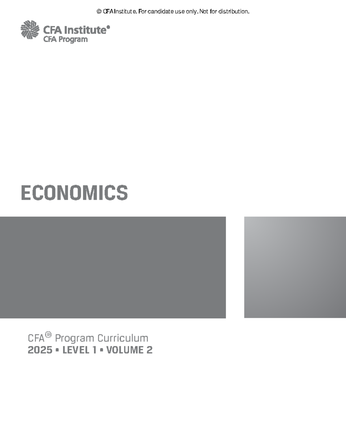CFA LV1 2025 - Volume 02: Economics Program Curriculum - Studocu