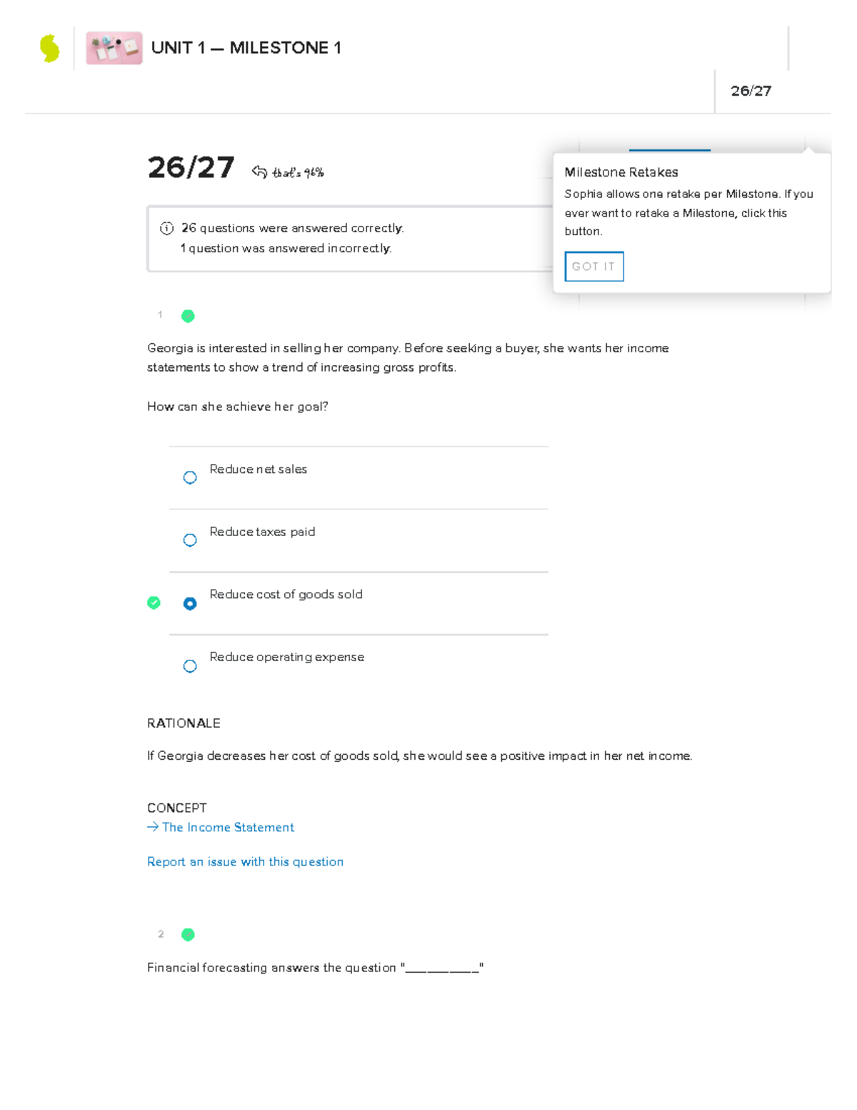 Sophia Learning FIN 101: Key Concepts on Income Statements and Ratios ...
