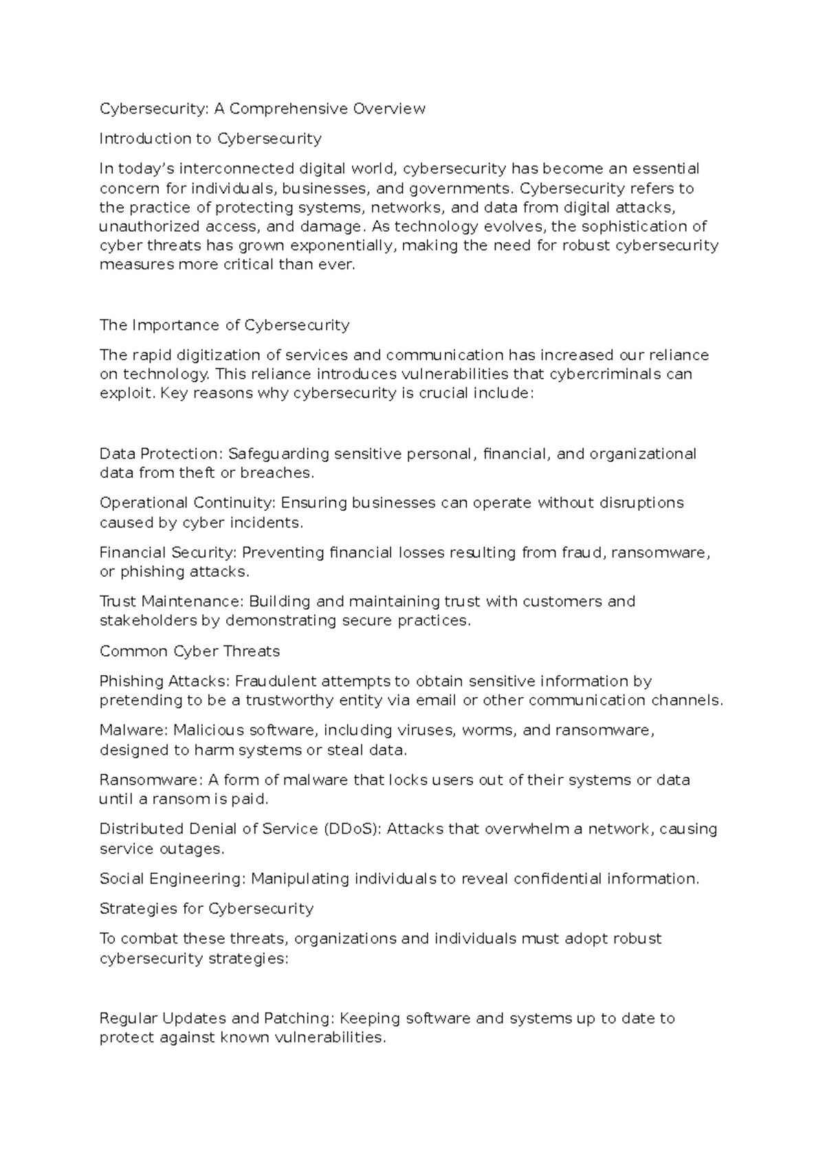 Information Serivces - This is lecture notes for the topic of Cyber ...