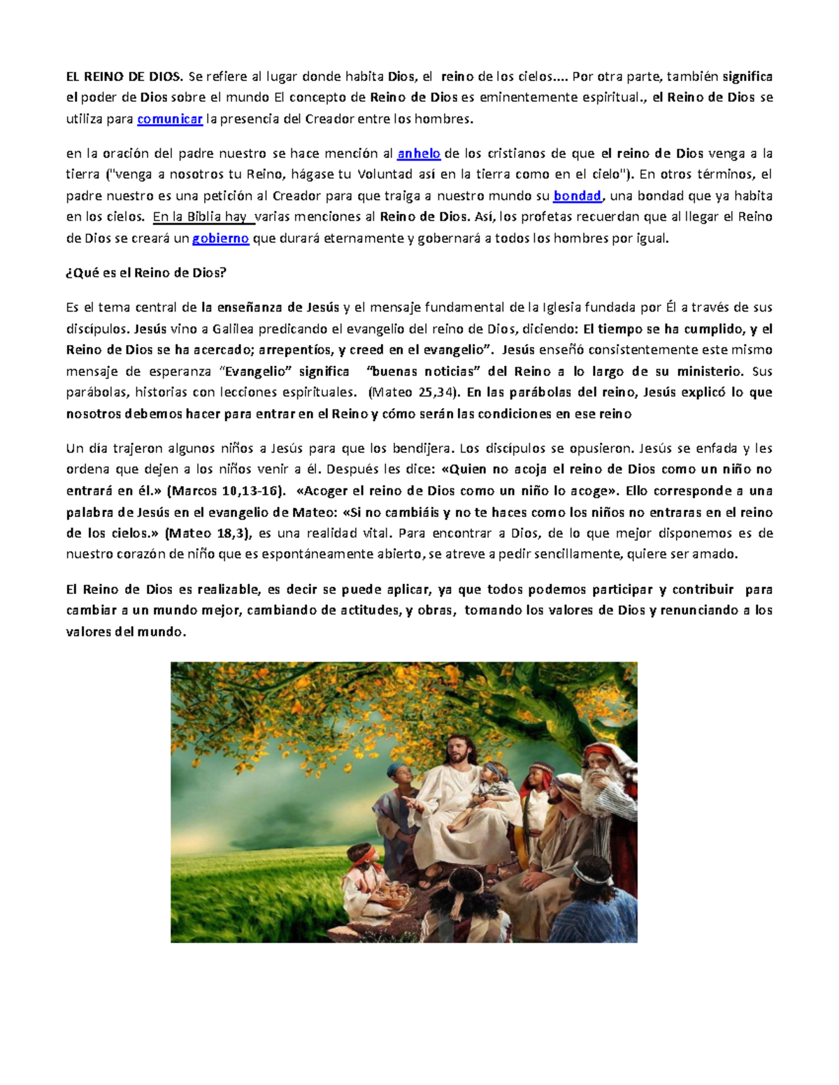 EL Reino DE DIOS - Actividad para trabajar con ninos. - EL REINO DE ...