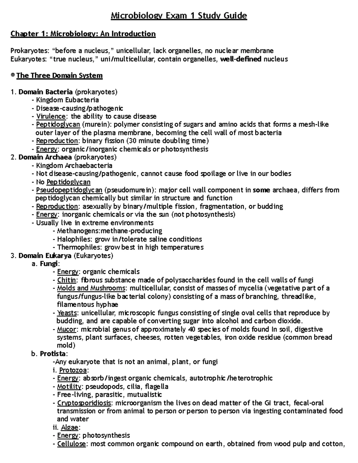 SCB260 Final Exam Study Guide - Key Concepts & Topics, Fall I 2023 - Studocu