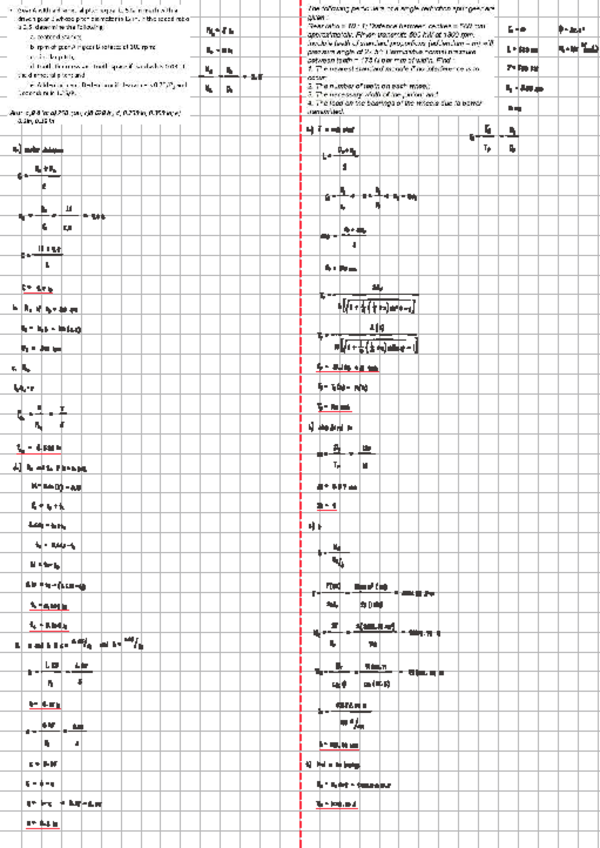 MD2 Quiz 3 Practice: Gear Calculations and Formulas - Studocu