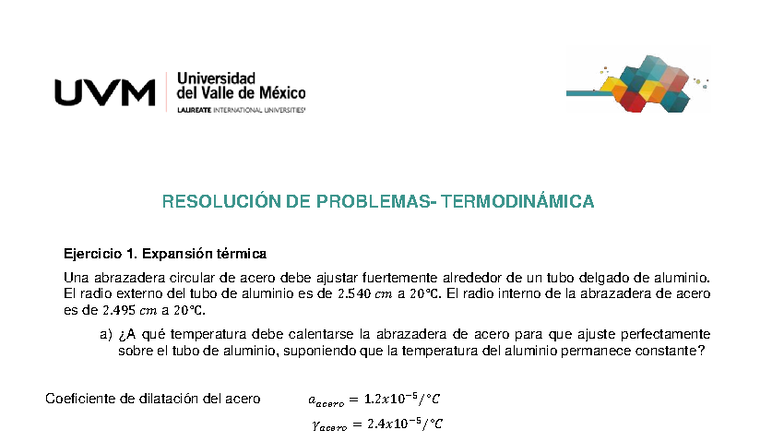 Actividad 7 termodinamica - RESOLUCIÓN DE PROBLEMAS- TERMODINÁMICA ...