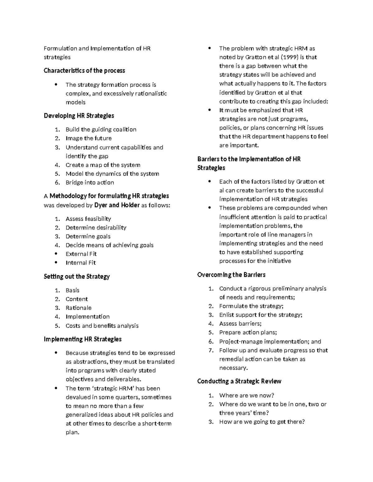 SHRM- Reviewer: Formulating and Implementing HR Strategies - Studocu