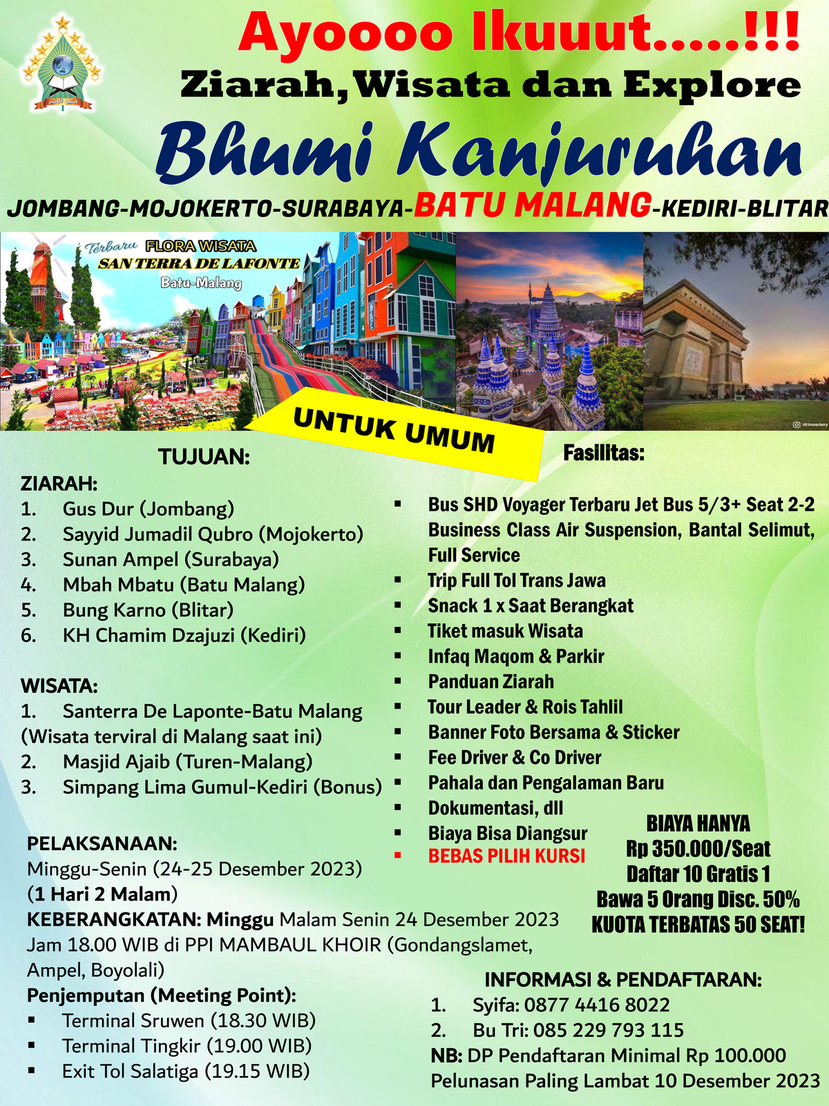 Ziarah Malang - Flyer - Ziarah, Wisata dan Explore JOMBANG-MOJOKERTO ...