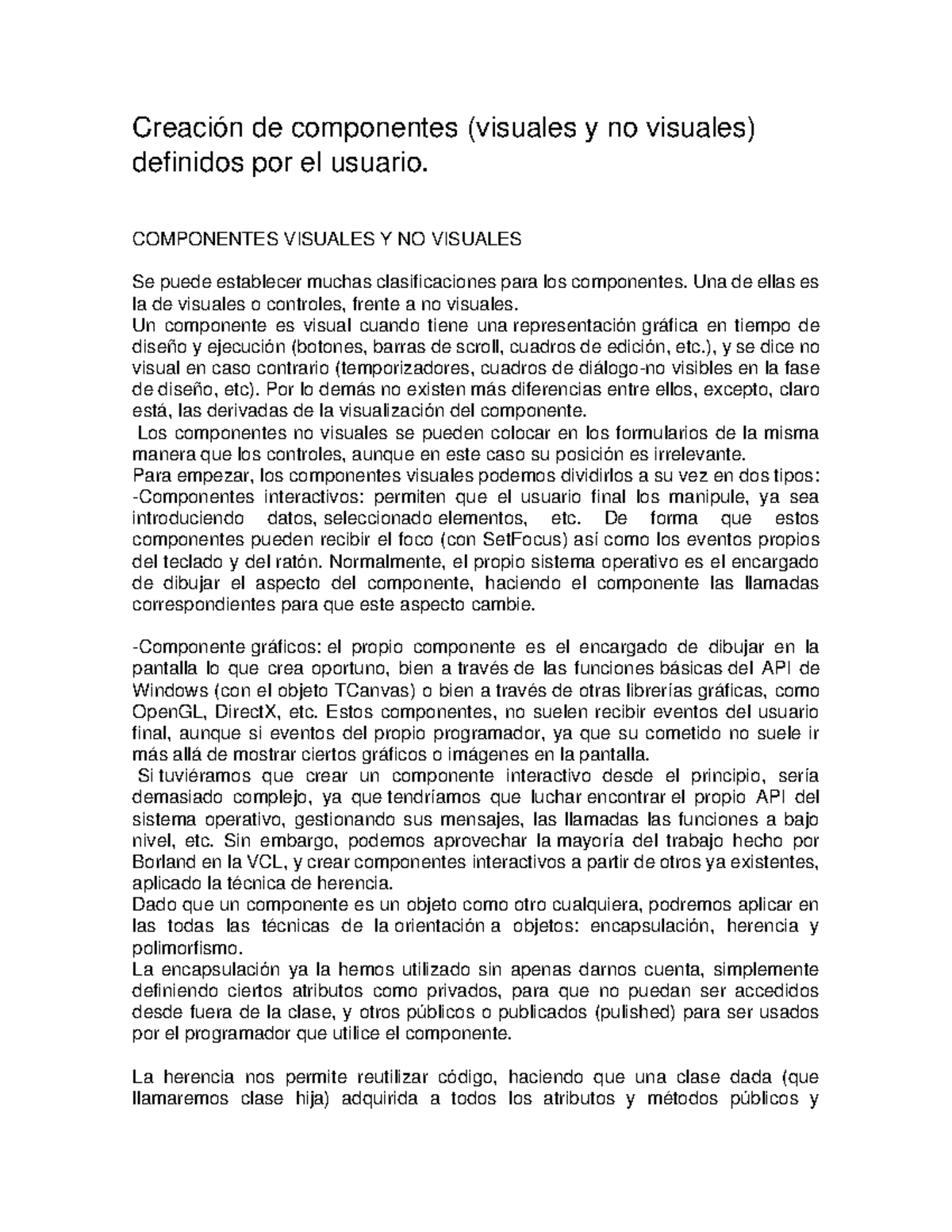 Creación de componentes - Creación de componentes (visuales y no ...