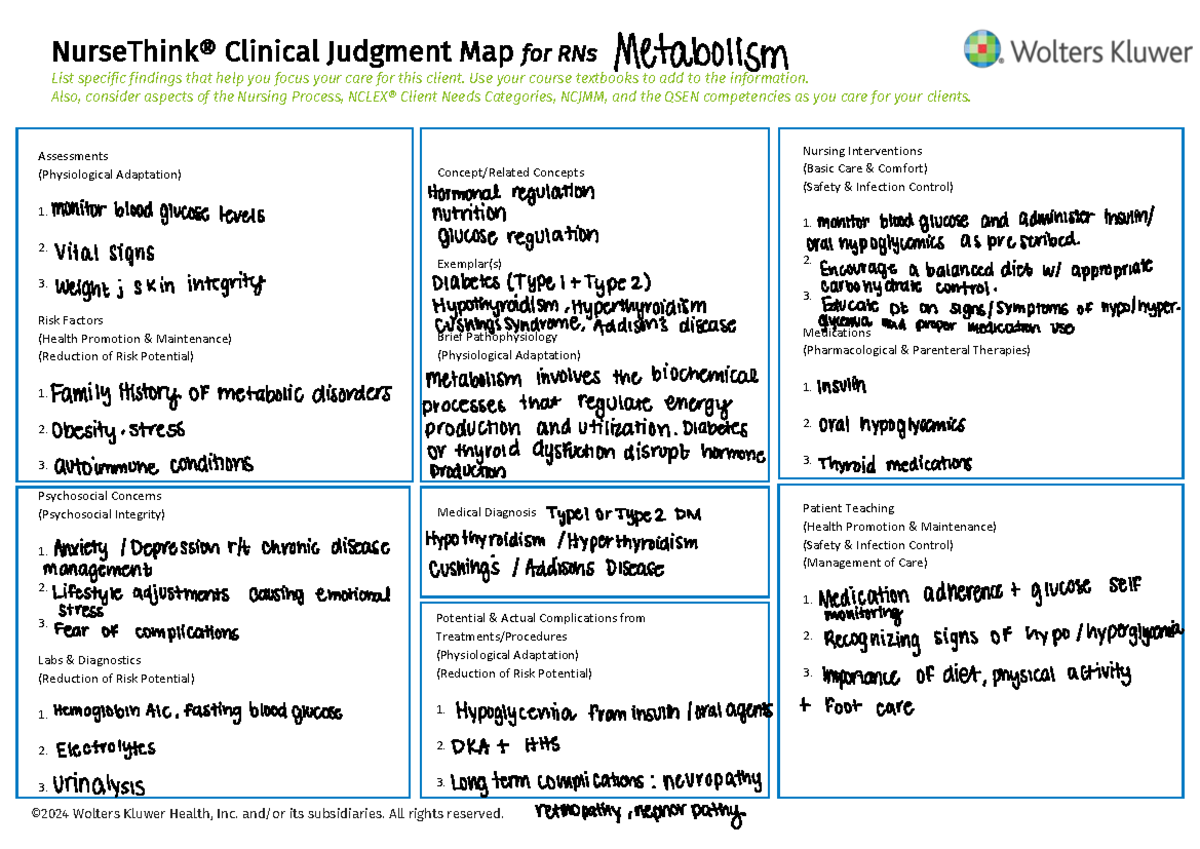 Clinical Judgment Map for RNs: Focused Care Strategies and ...
