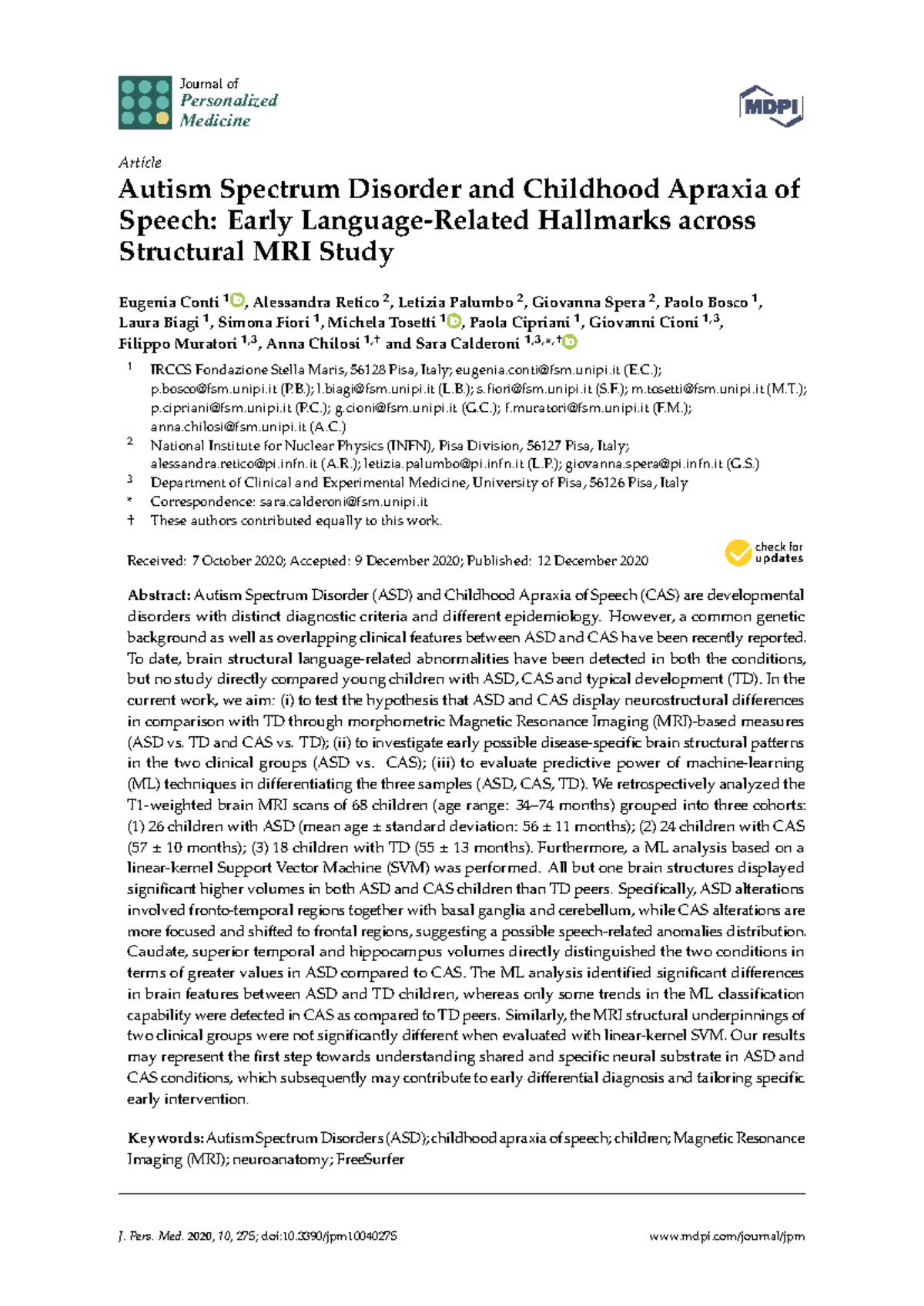 Análisis Estructural del TEA y AHI en Niños: Estudio de MRI - Studocu
