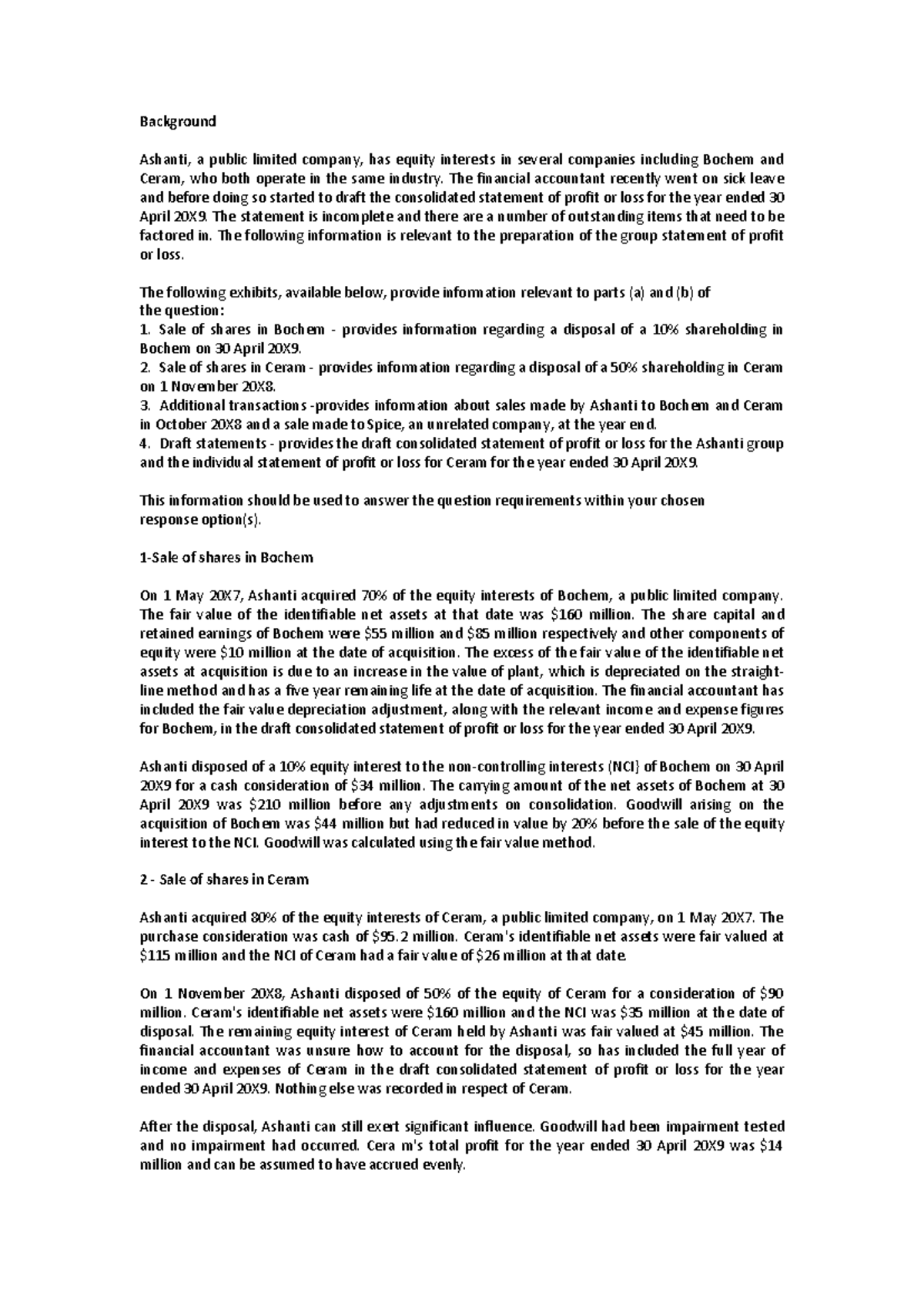 Ashanti - This is the quetsion for SBr - Background Ashanti, a public ...