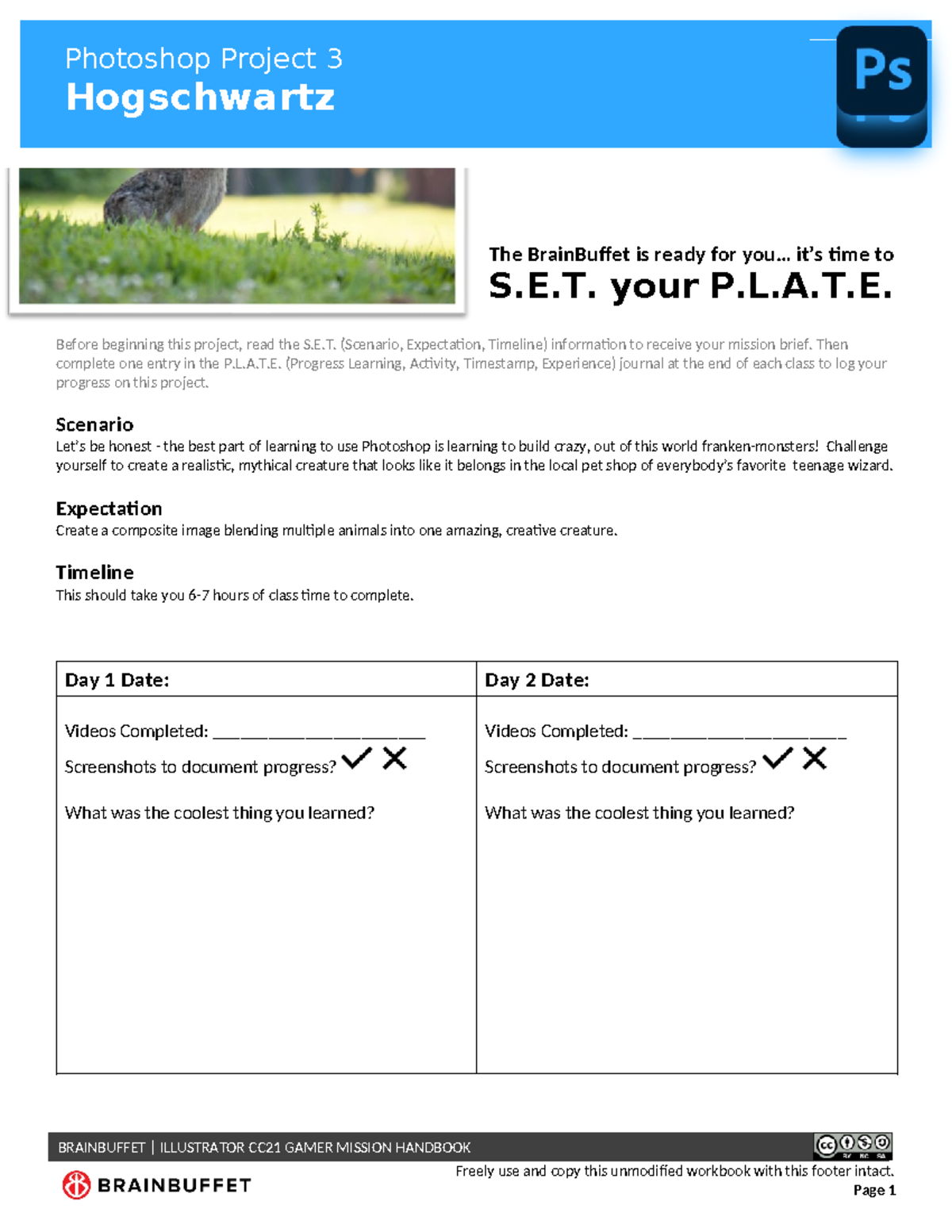 Photoshop CC21 Project 3 - Hogschwartz S.E. Your P.L.A.T. Guide - Studocu