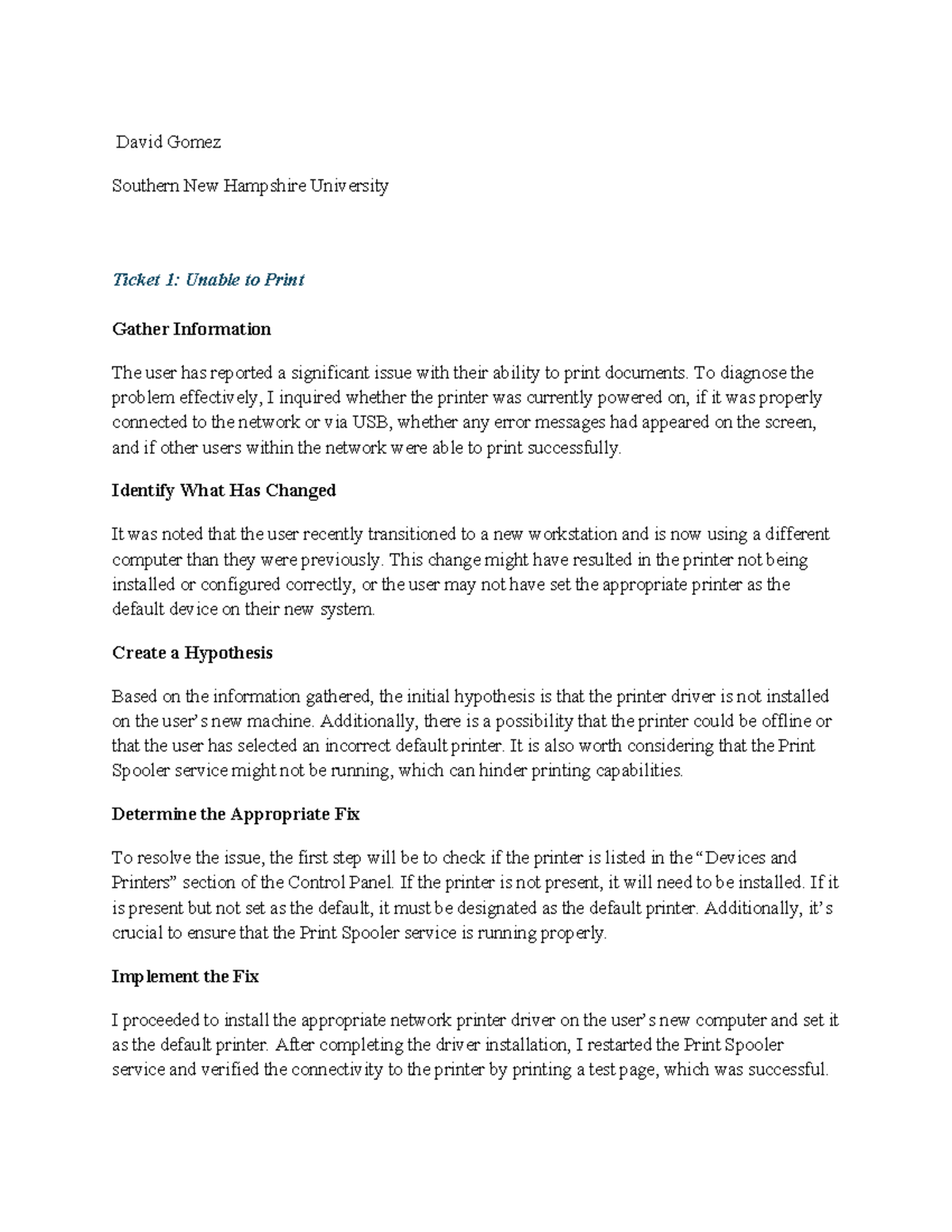 IT 202 – Module Five Short Paper: Troubleshooting Common IT Issues ...