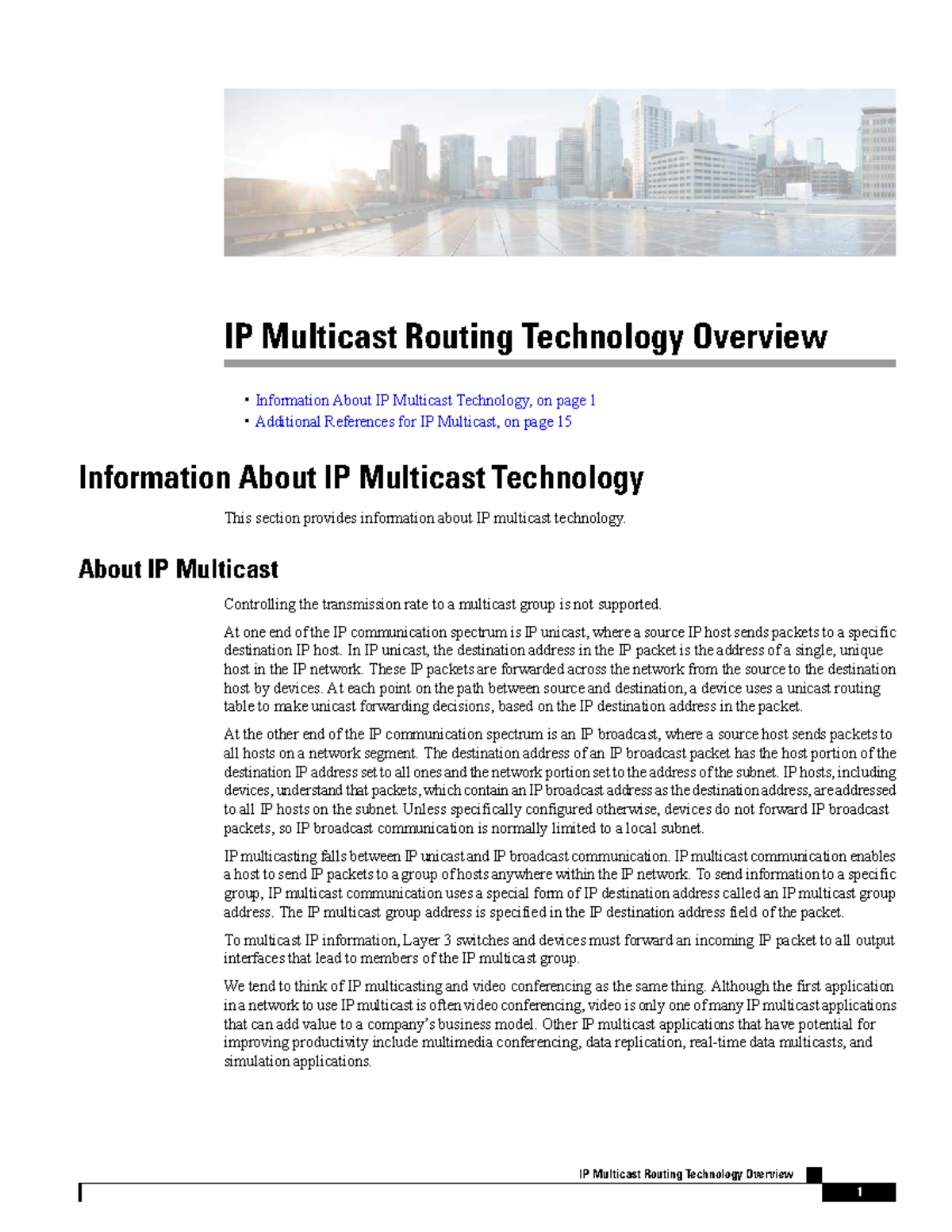 IP Multicast Routing Technology Overview: Key Concepts and Protocols ...