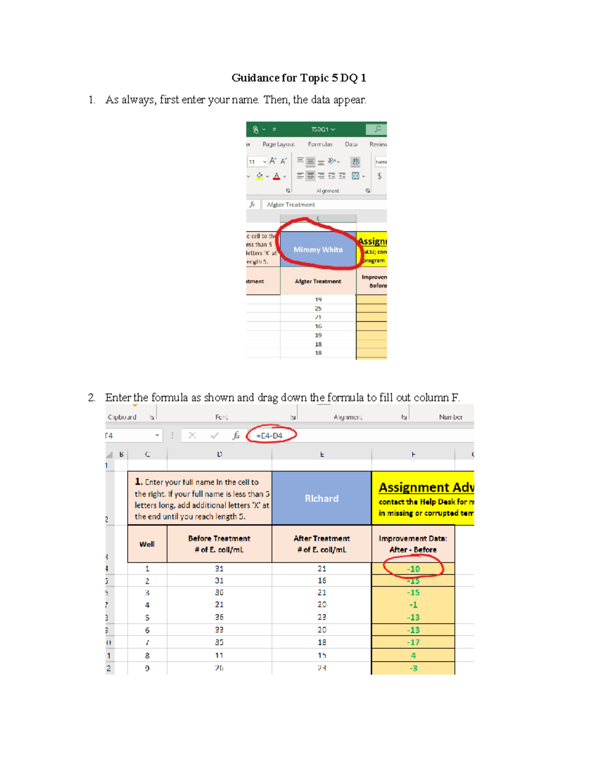 MAT-144-Topic 5 DQ1 Guidance on Excel Statistical Formulas - Studocu