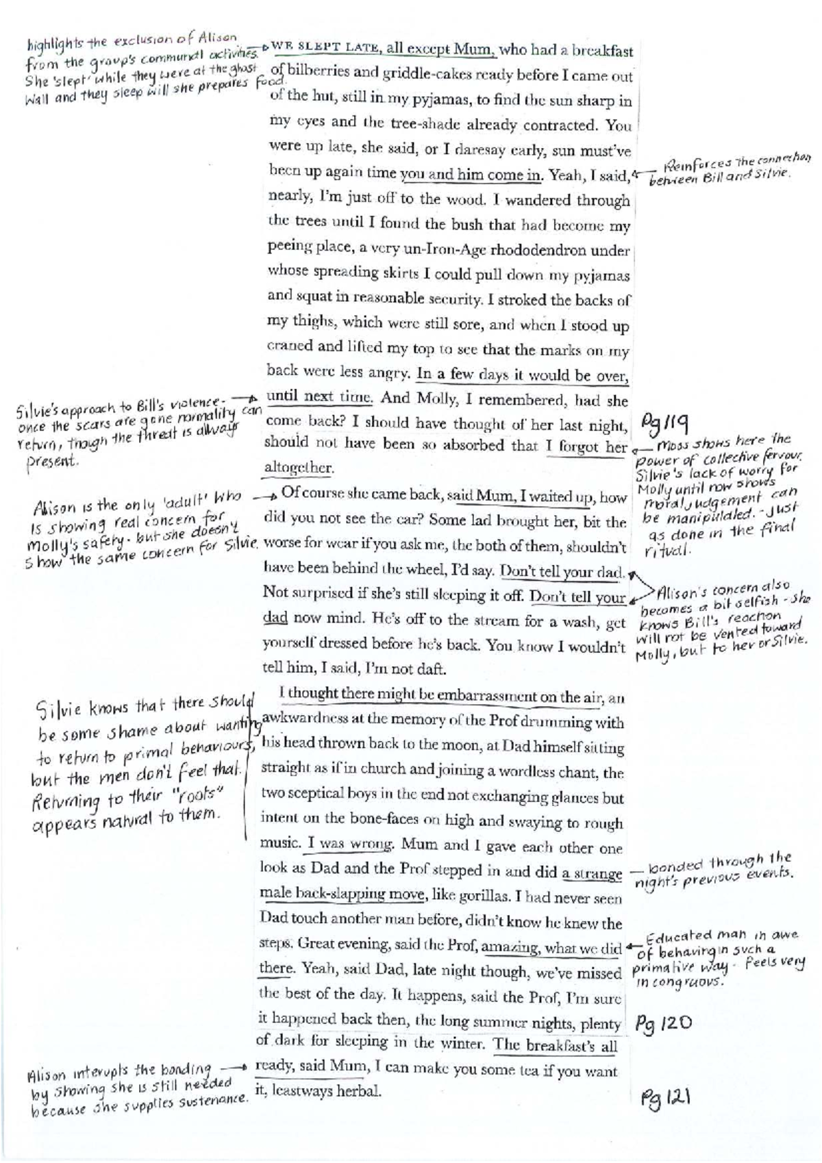 GHOST WALL Analysis: Exclusion and Gender Roles (Pg 119-123) - Studocu