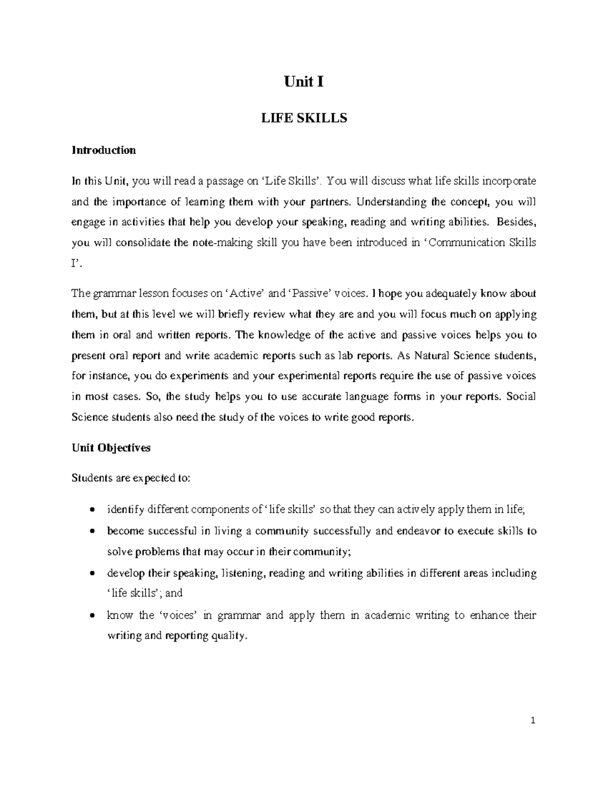 Communicative English Skills: Module 2 - Life Skills & Grammar Voices ...