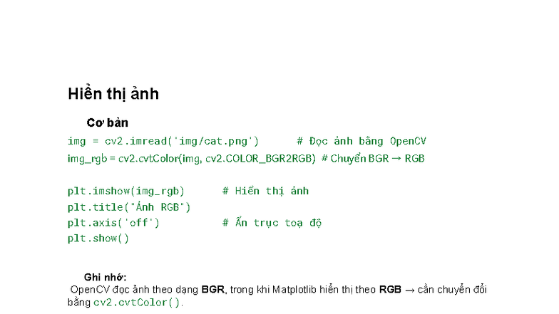 Matplotlib Cơ Bản: Hiển Thị Ảnh và Biểu Đồ Histogram - FIT NLU - Studocu