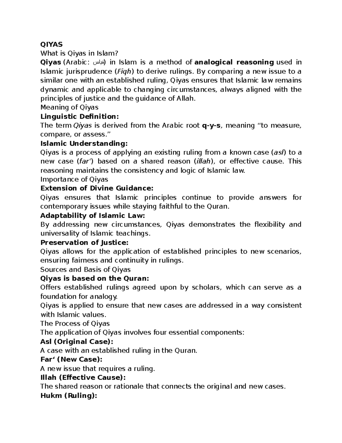 QIYAS: Understanding Analogical Reasoning in Islamic Jurisprudence ...