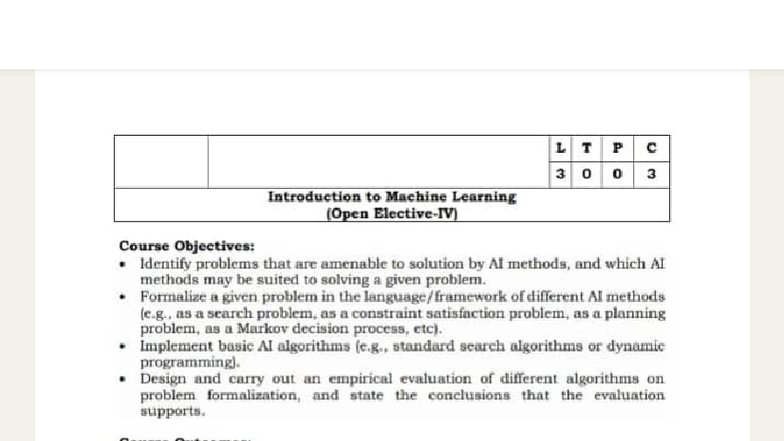 LTPC 3003 Final Exam Study Guide: Introduction to Machine Learning ...