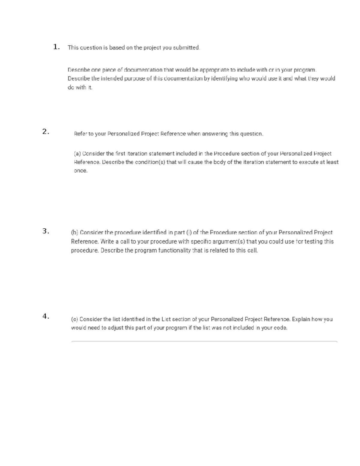 Practice 1 FRQ 2025: Documentation & Iteration in Programming - Studocu