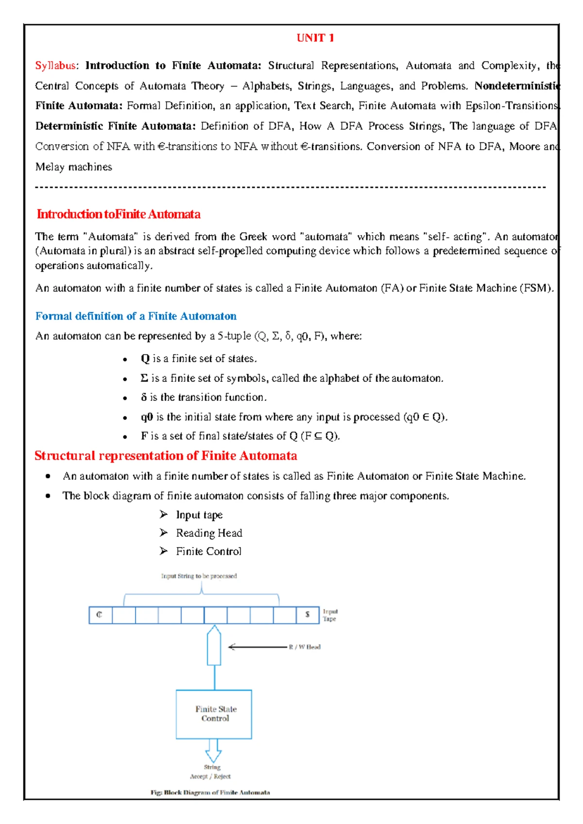 Unitwise Important Questions for Software Engineering SE R22 - Studocu