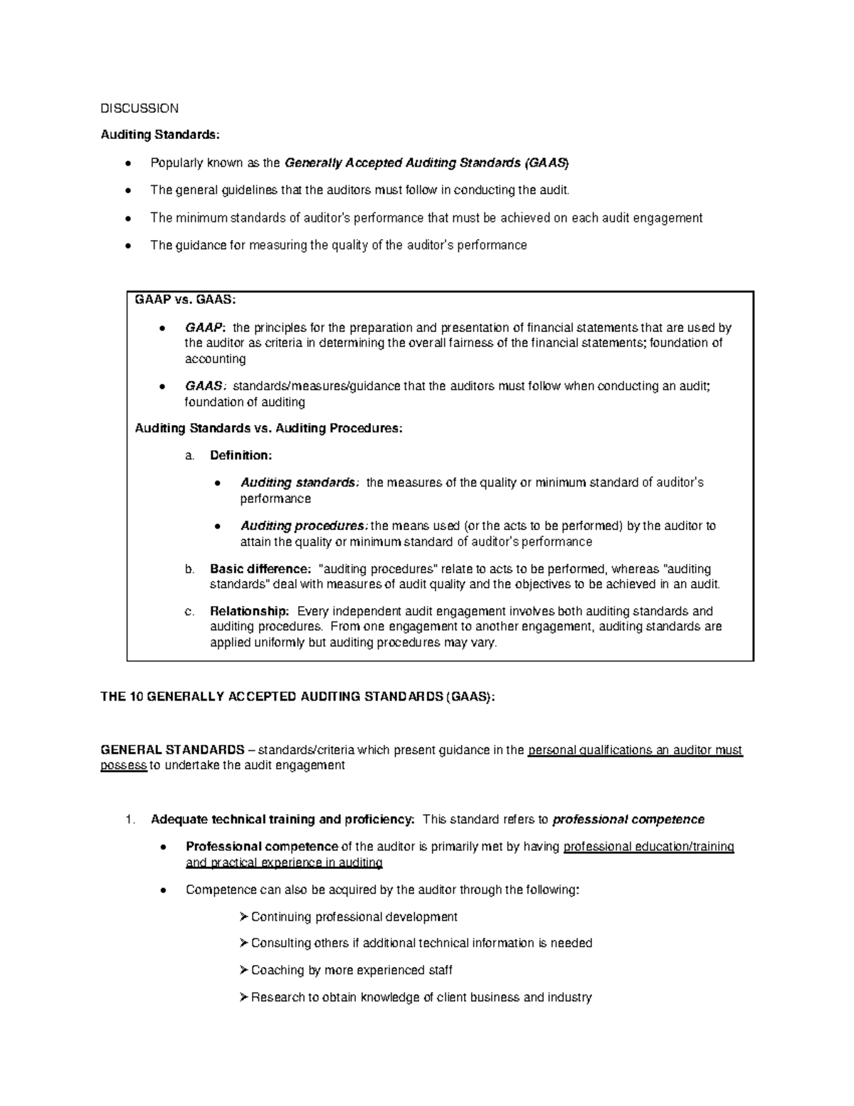 GAAS Overview: General Auditing Standards & Reporting Requirements ...