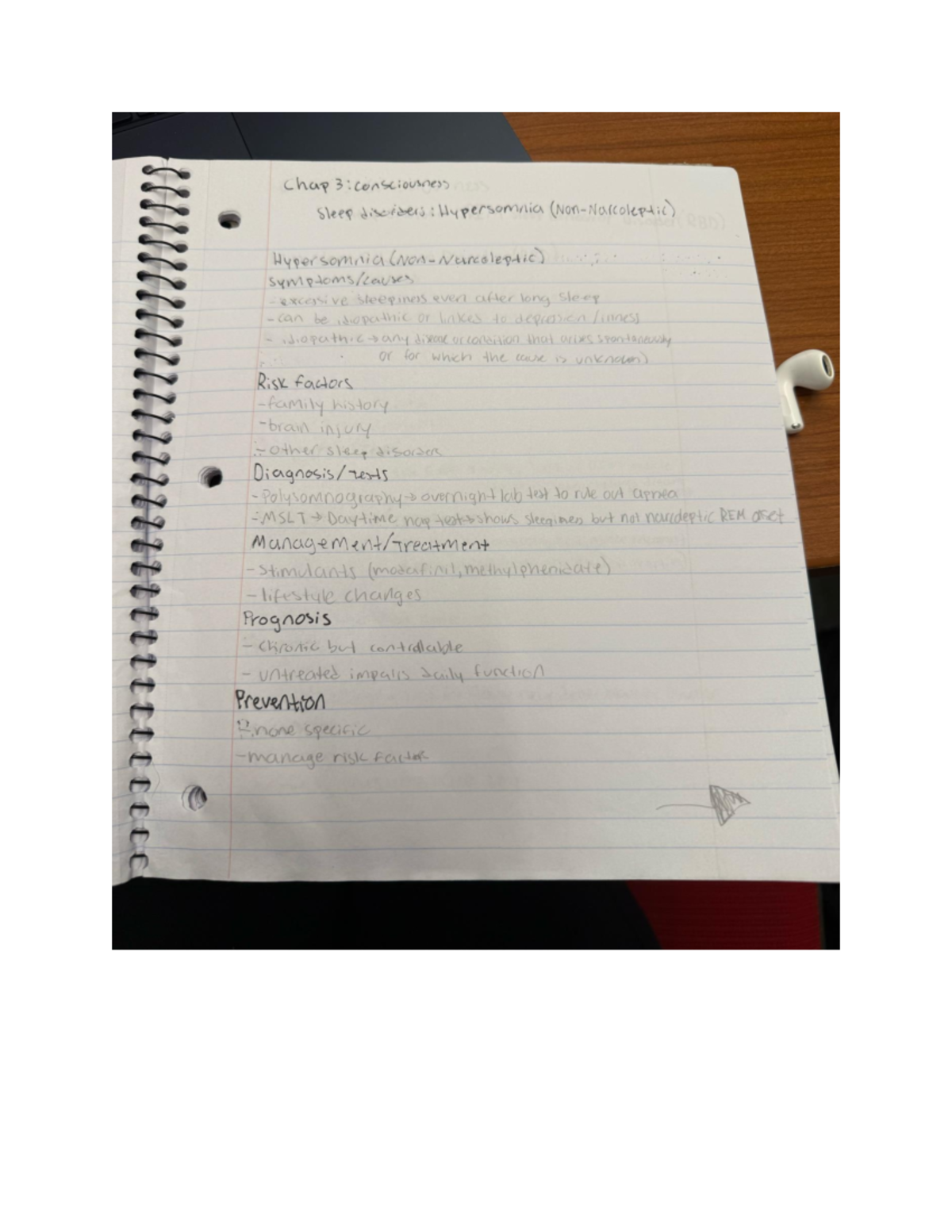 Chap 3: Consciousness & Sleep Disorders Overview and Insights - Studocu