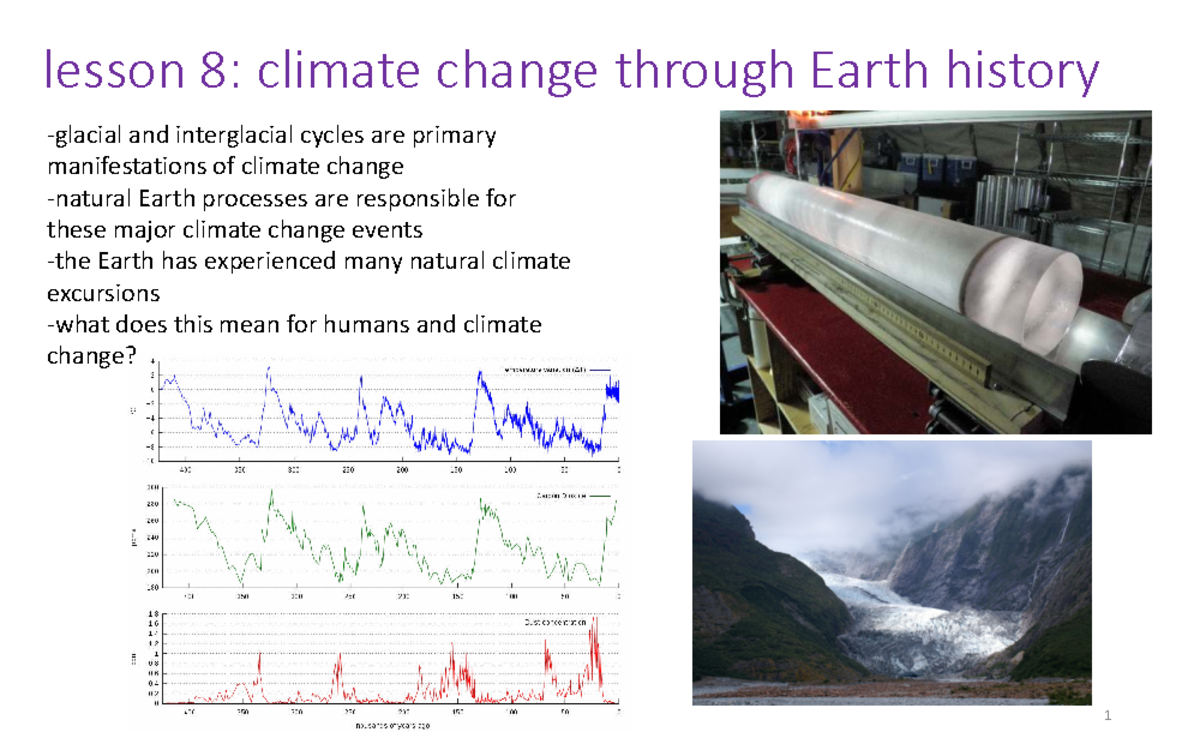 ESS445 Lesson 08: Climate Change Through Earth's History - Studocu