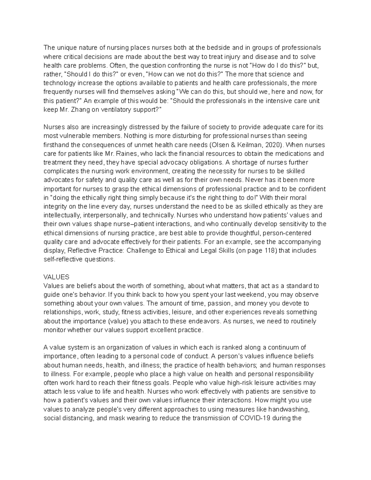 NUR 450 Ethical Considerations in Nursing: Key Insights and Reflections ...