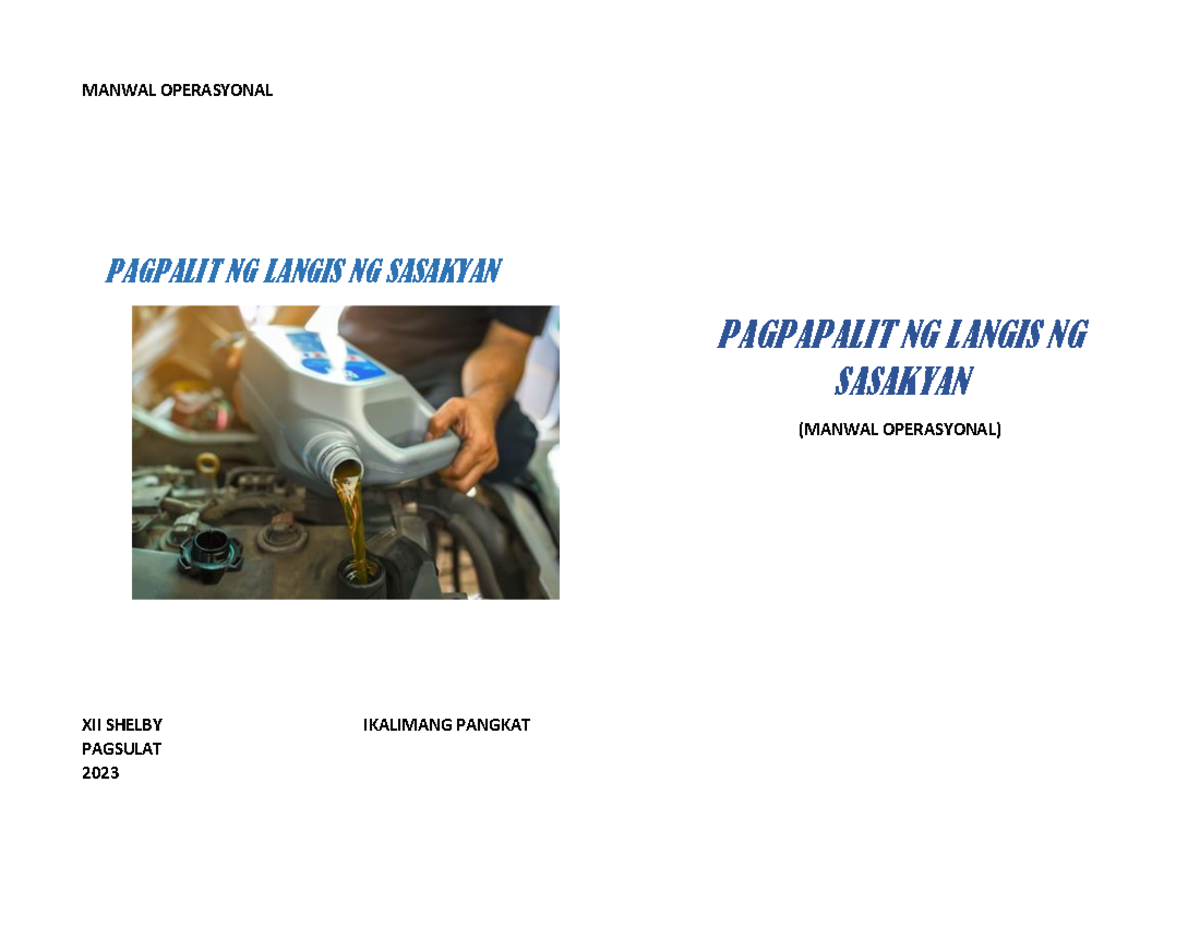 Manwal Operasyonal - Ito ay gawa ng aming pangkat sa grade 12 tvl ...