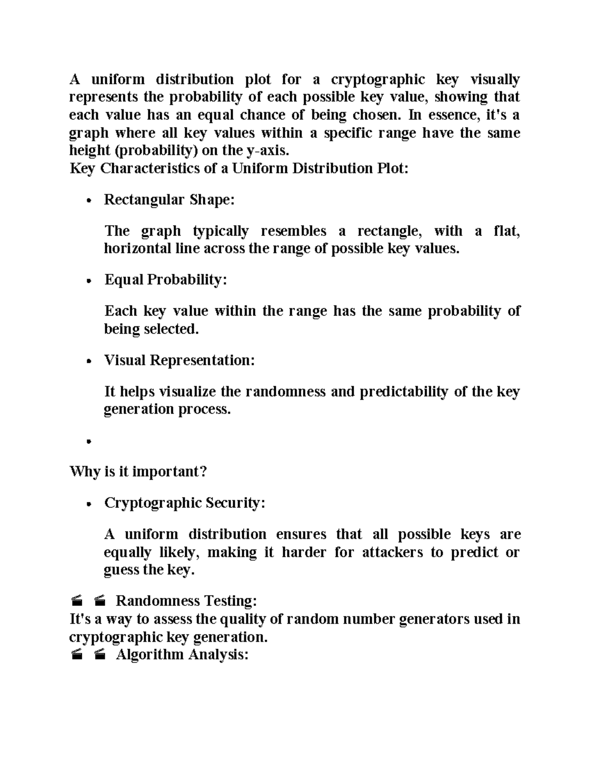 Key Characteristics of Uniform Distribution in Cryptography - Studocu
