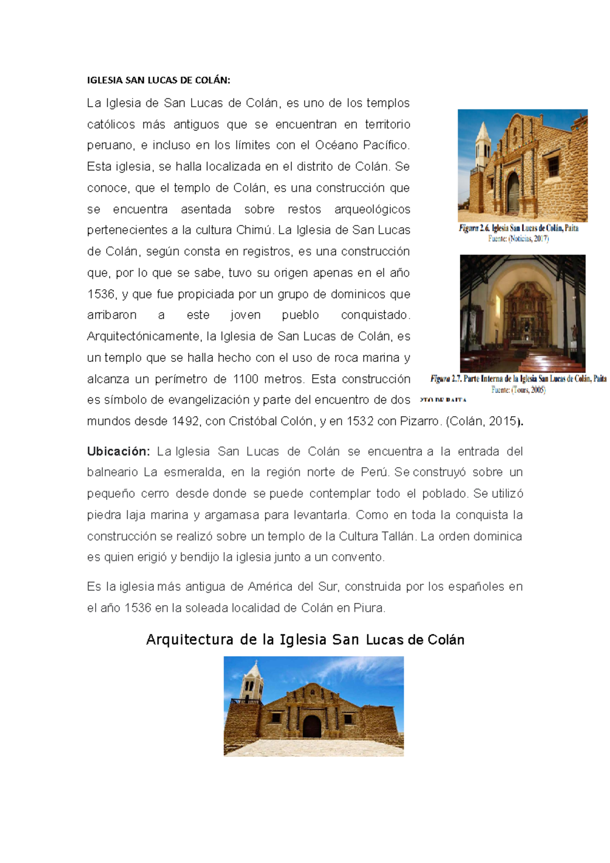 Iglesia SAN Lucas DE Colán - IGLESIA SAN LUCAS DE COLÁN : La Iglesia de ...