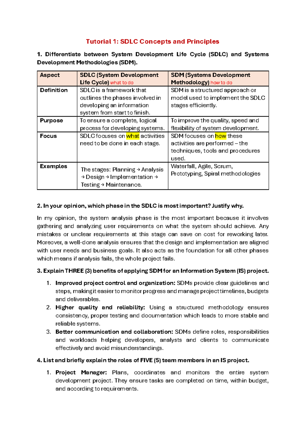 Tutorial 1: SDLC Concepts and Principles - Understanding SDLC vs SDM ...