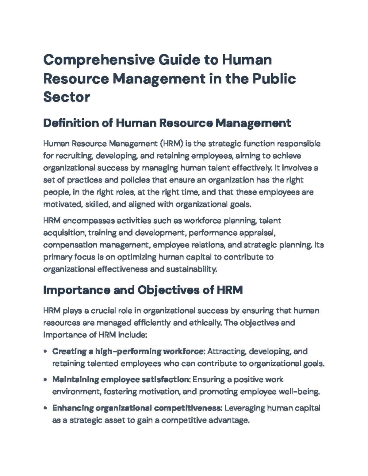 Comprehensive Guide to HRM in the Malaysian Public Sector ...