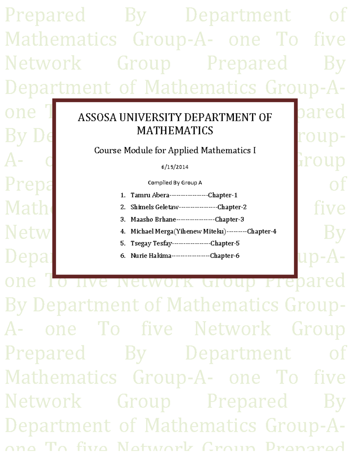 Applied Mathematics I - Final Module Notes for 1st Year Unit 1-5 - Studocu