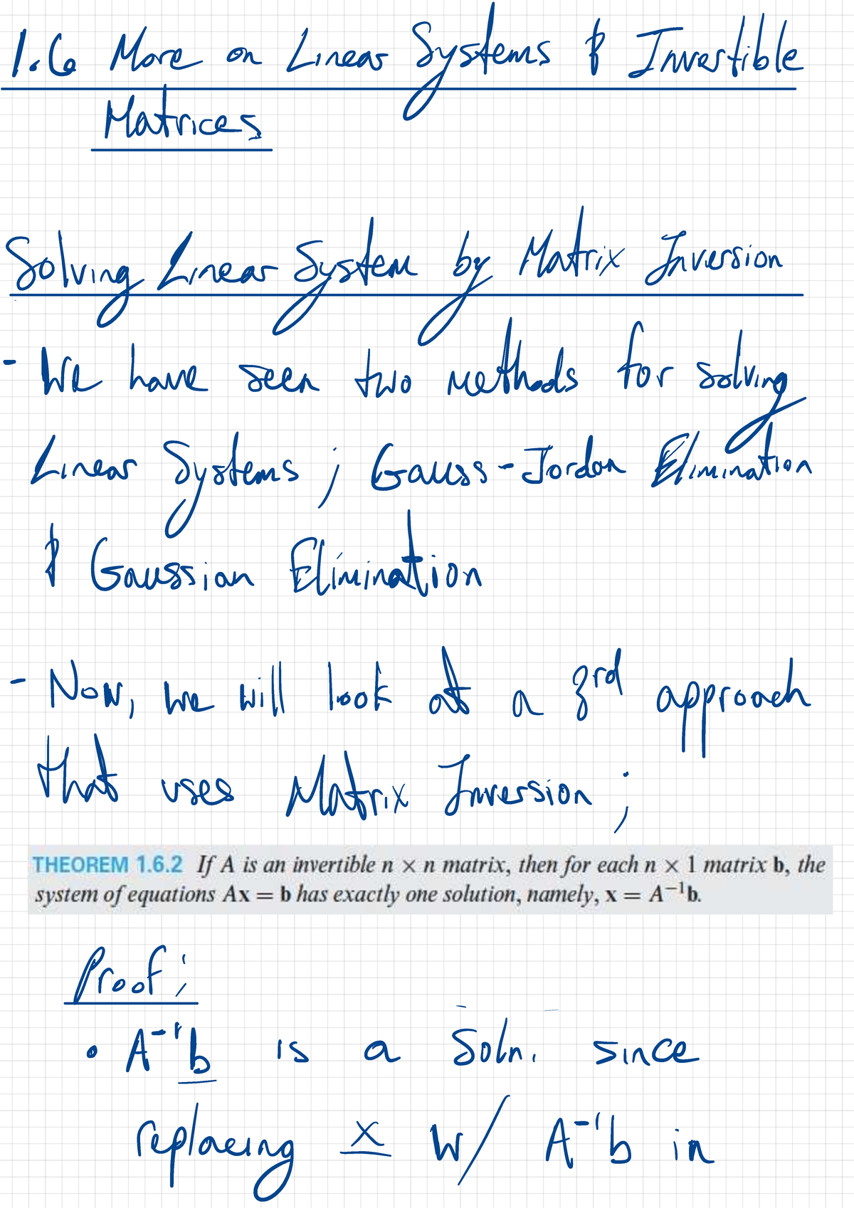 MATH 204 - Sec. 1.6: Linear Matrices & System Solving Notes - Studocu