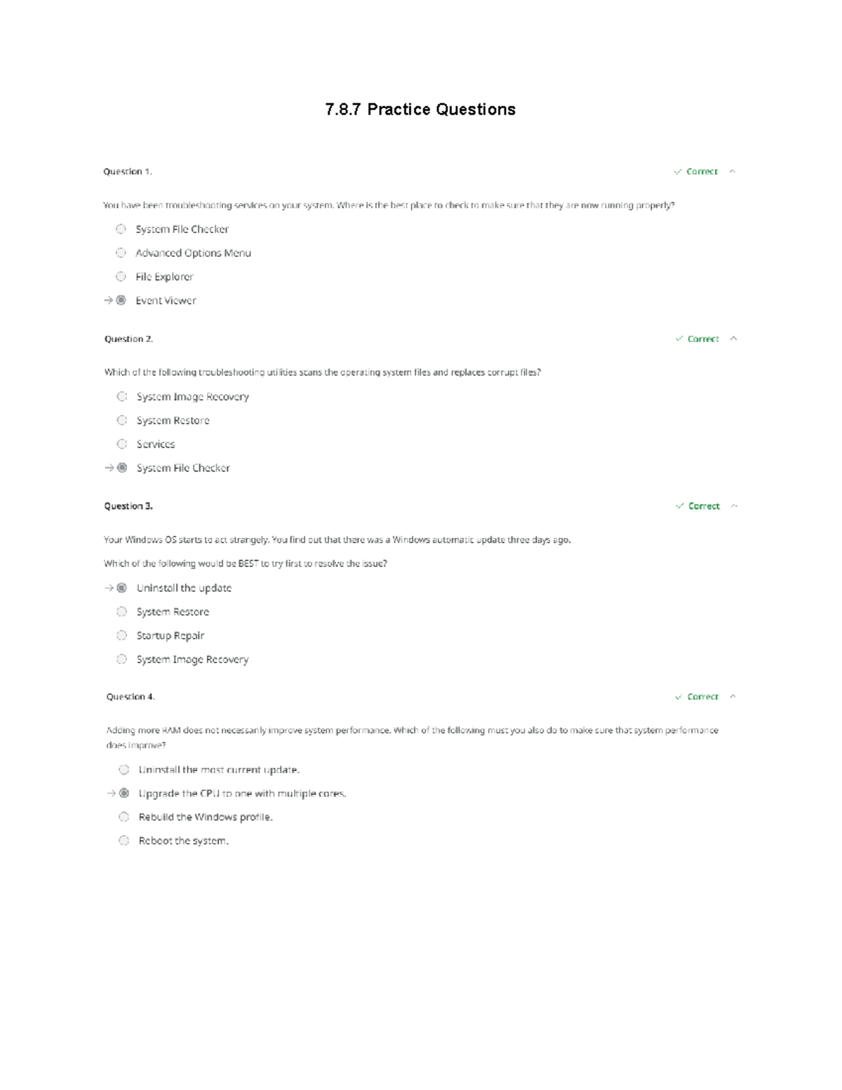 Module 3-3 Quiz Practice Questions and Answers - Studocu