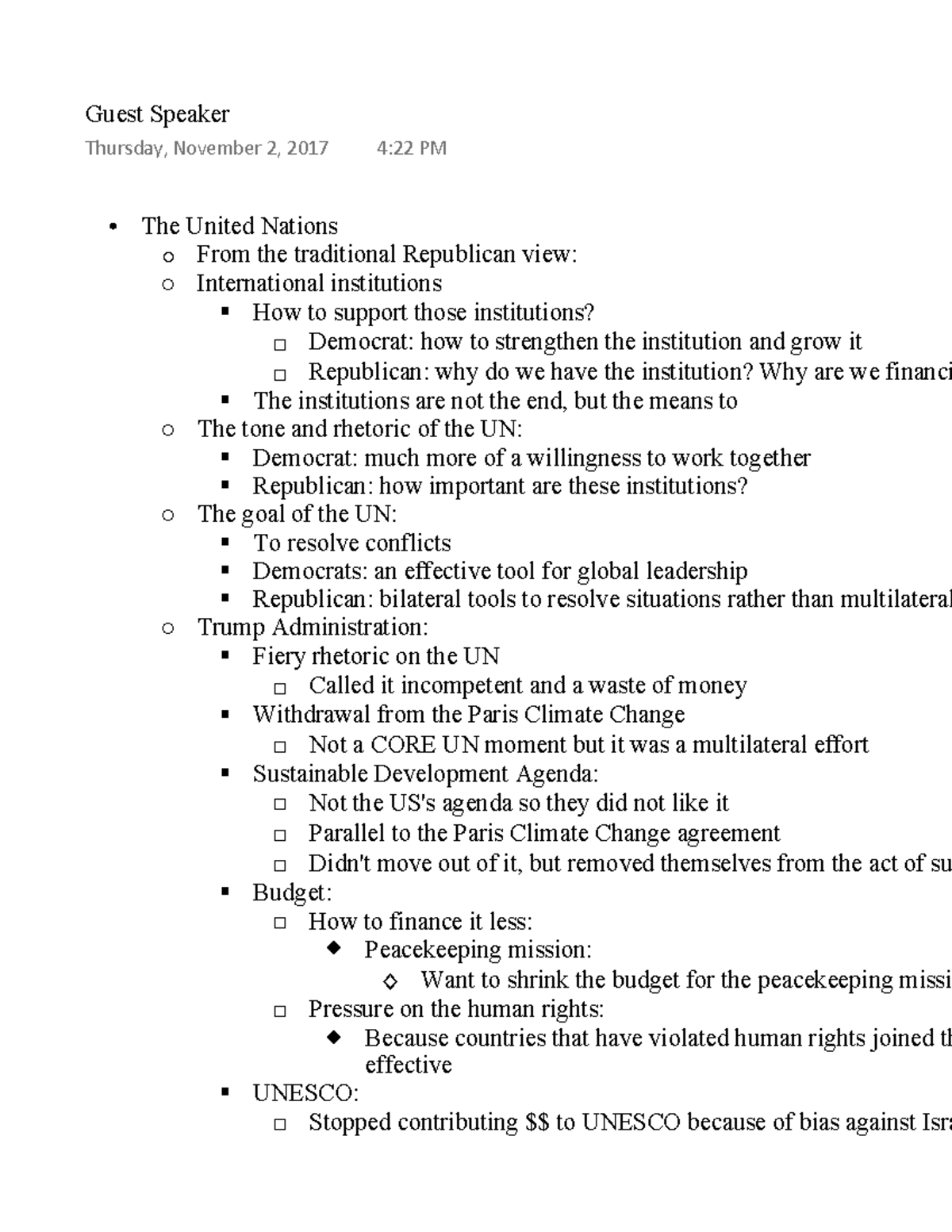 Guest Speaker - Lecture notes 8 - Guest Speaker Thursday, November 2 ...
