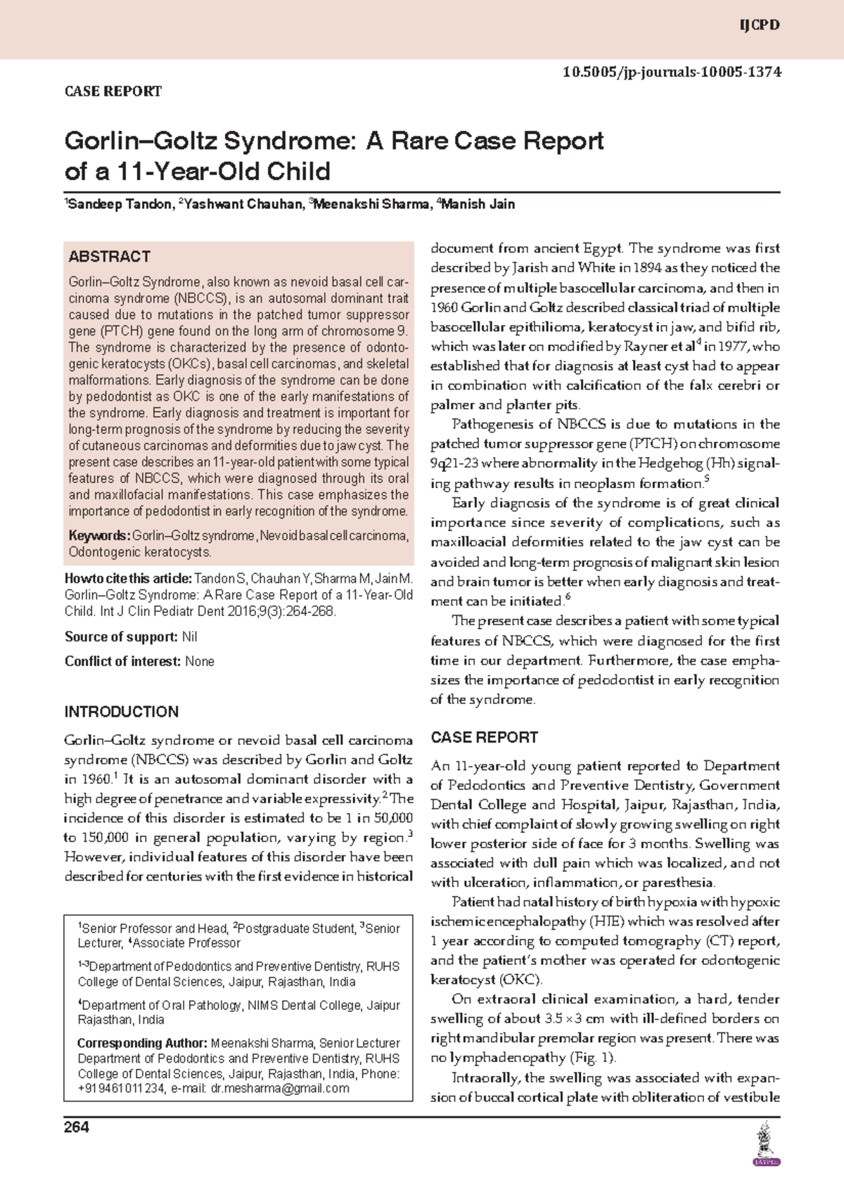 Nevoid Basal Cell Carcinoma Case Report