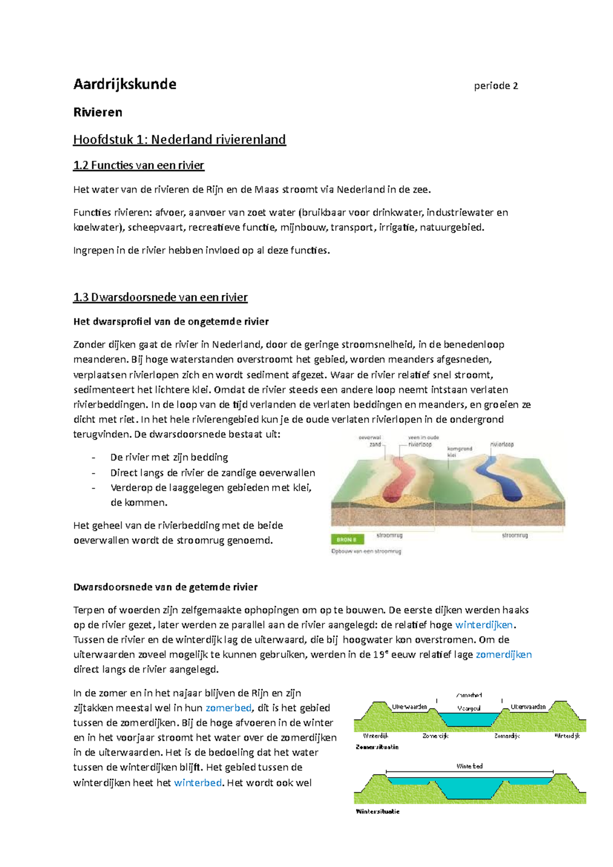 Aardrijkskunde H4: Rivieren en Zeekusten in Nederland en Klimaatimpact ...