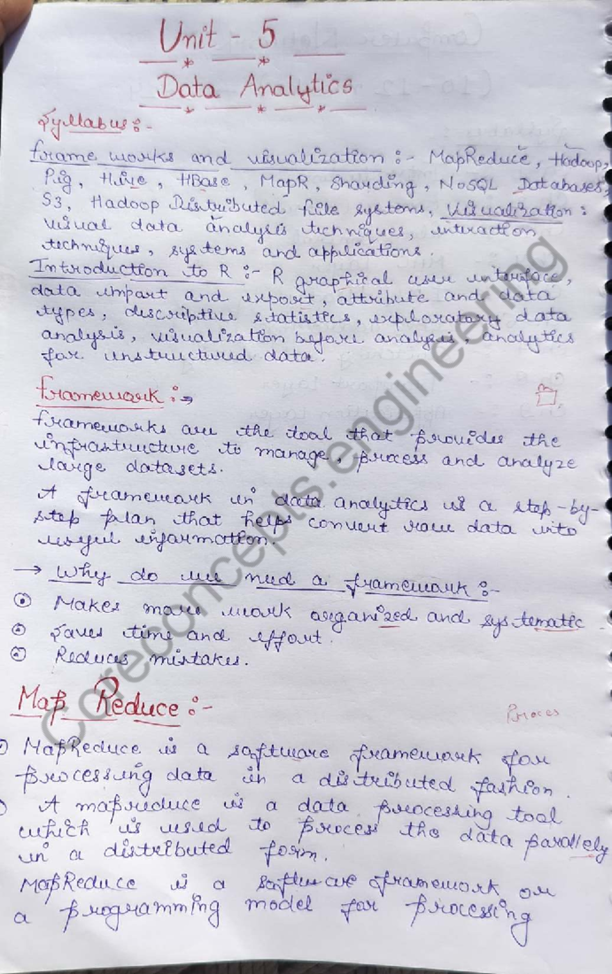 Unit 5 Data Analytics: Frameworks & Visualization Techniques (260111) - Studocu