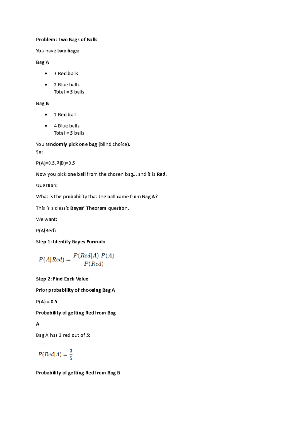 Unit 2 Lecture 2: Bayes Theorem Study Notes - Studocu