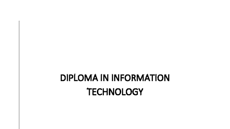 DIPLOMA IN IT: INFORMATION SYSTEMS 3B STUDY GUIDE 2025 - Studocu