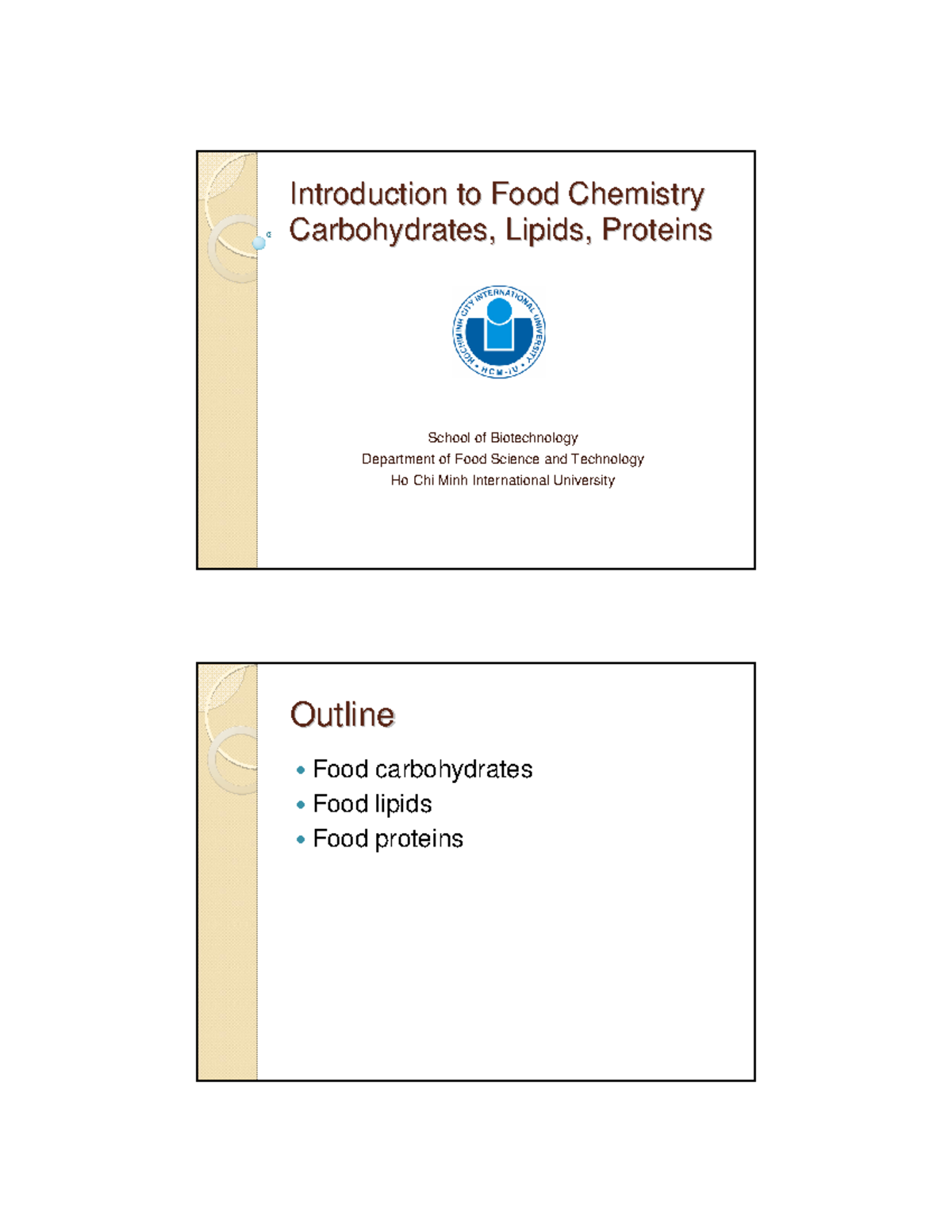 Lecture 3 Protein, lipid, carbohydrateconv - Introduction to Food ...