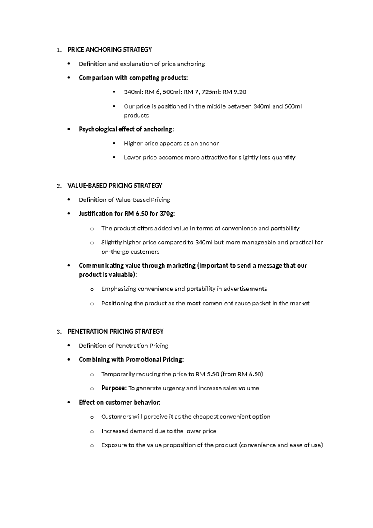 Price strategy outline: Understanding price anchoring and penetration ...