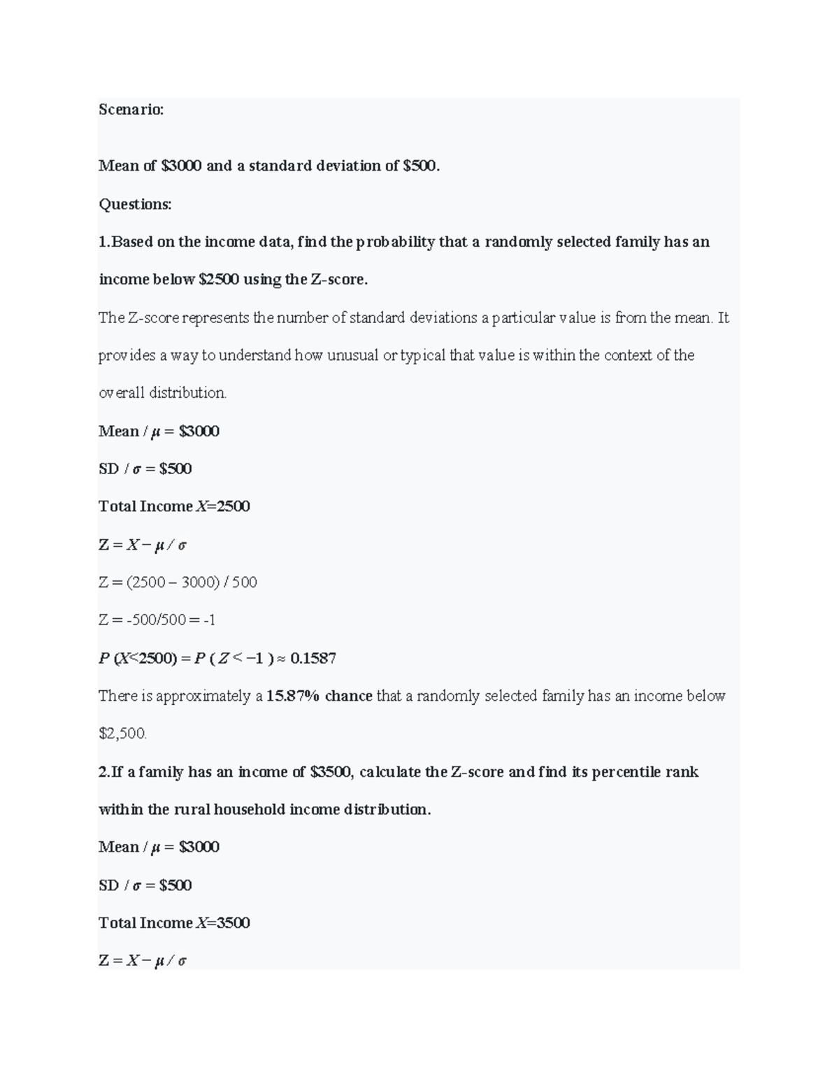 Unit 7 Stats Assignment: Income Probability & Percentile Rank Analysis ...