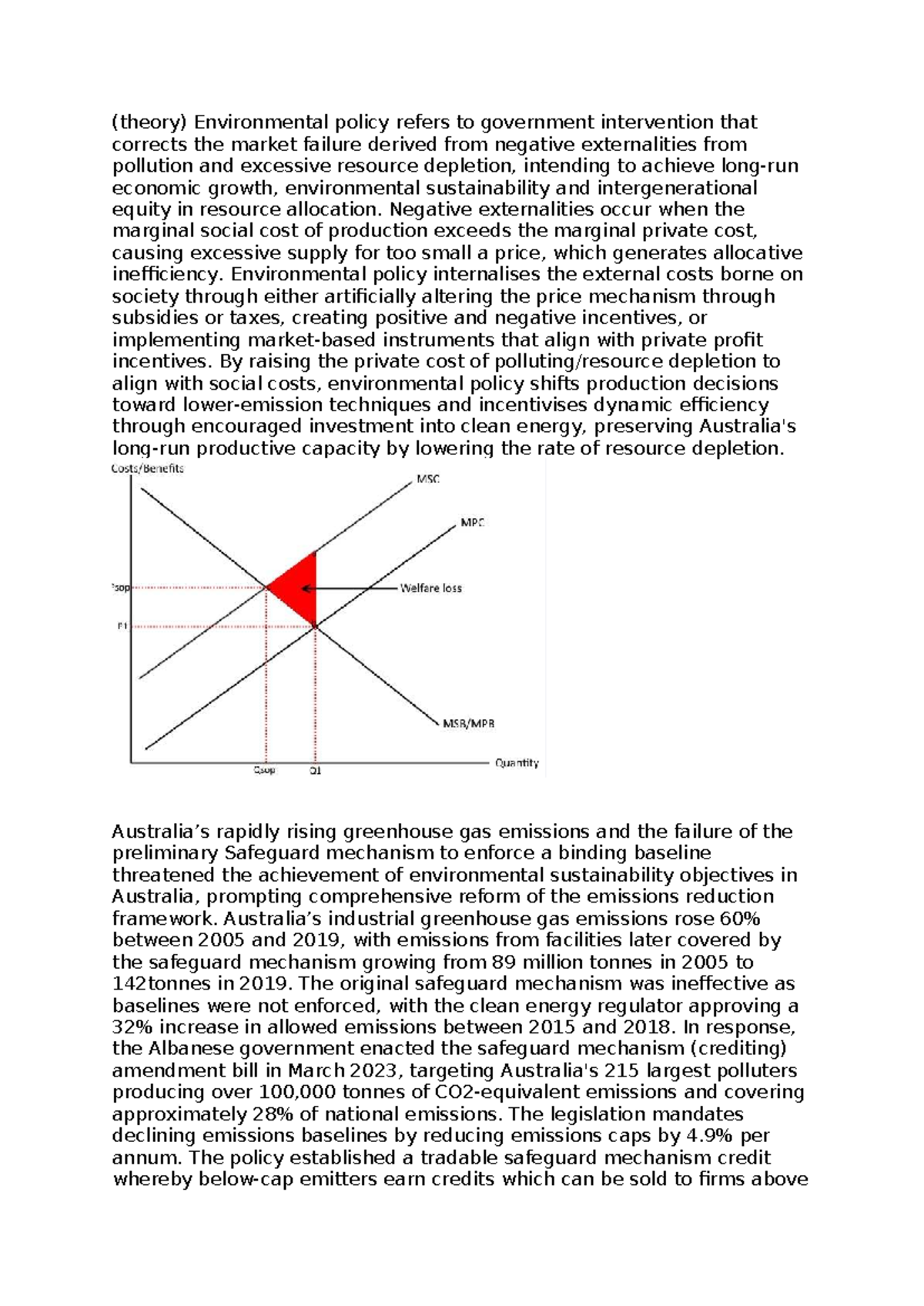 Safeguard Mechanism Essay: Evaluating Environmental Policy Reforms ...