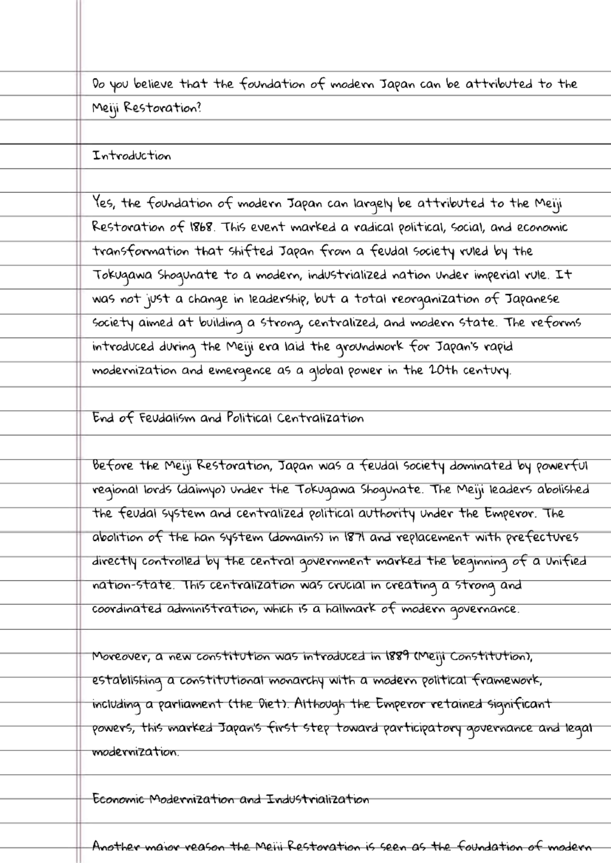 The Impact of the Meiji Restoration on Modern Japan: A Comprehensive ...